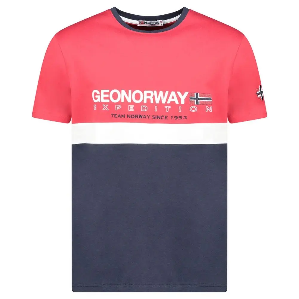 Geographical Norway Muška majica Jdouble db 254, Crveno-teget