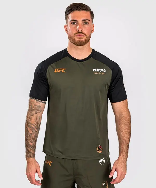 Venum Muška majica kratkih rukava UFC Authentic Fight Week, Maslinasta