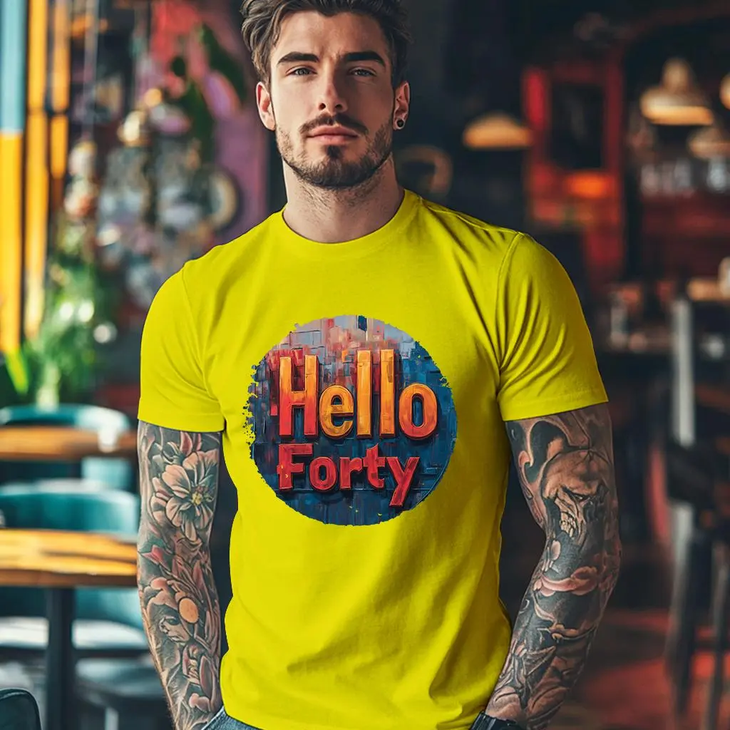 Camiseta Majica sa štampanim printom Cam 904, Muška, Žuta