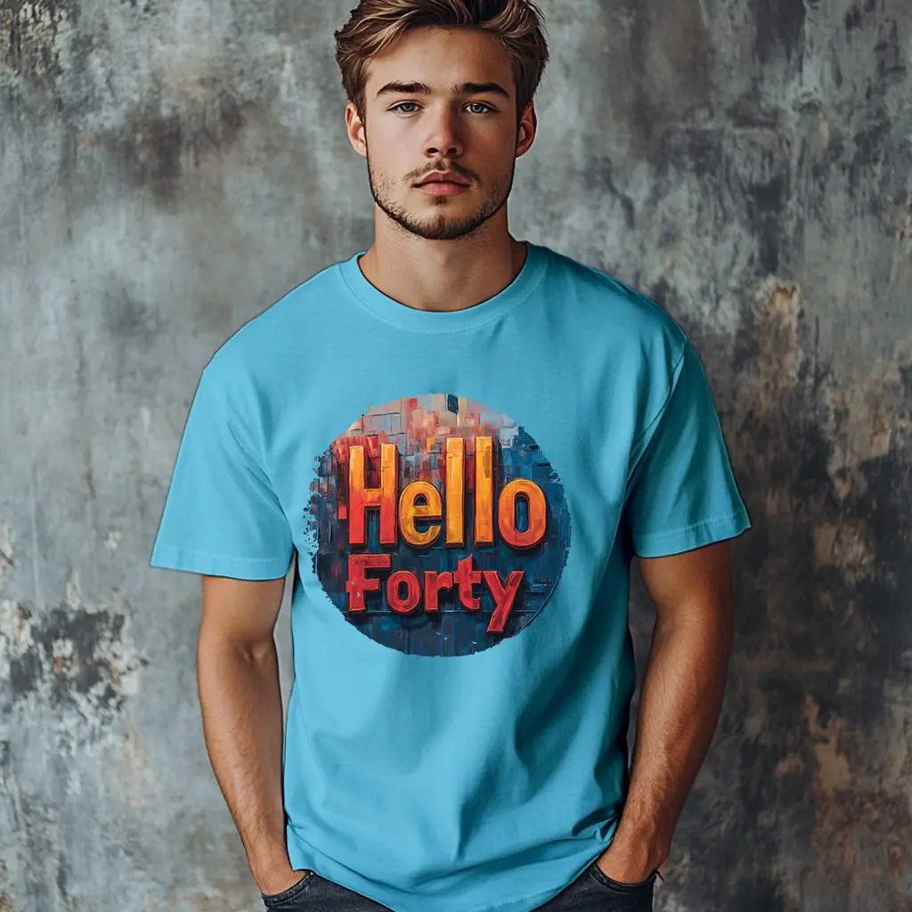 Camiseta Majica sa štampanim printom Cam 904, Muška, Akvamarin
