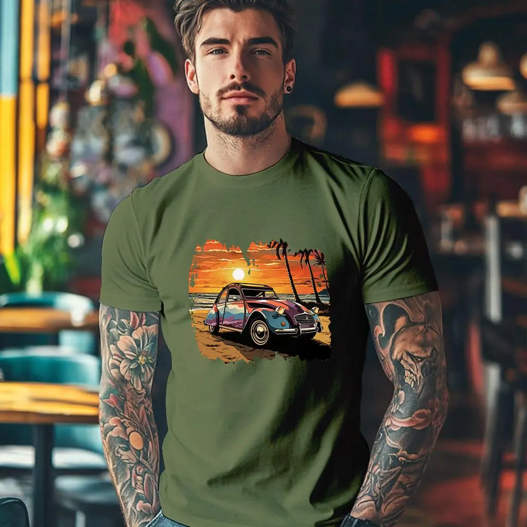 Camiseta Majica sa štampanim printom Cam 841, Muška, Kaki