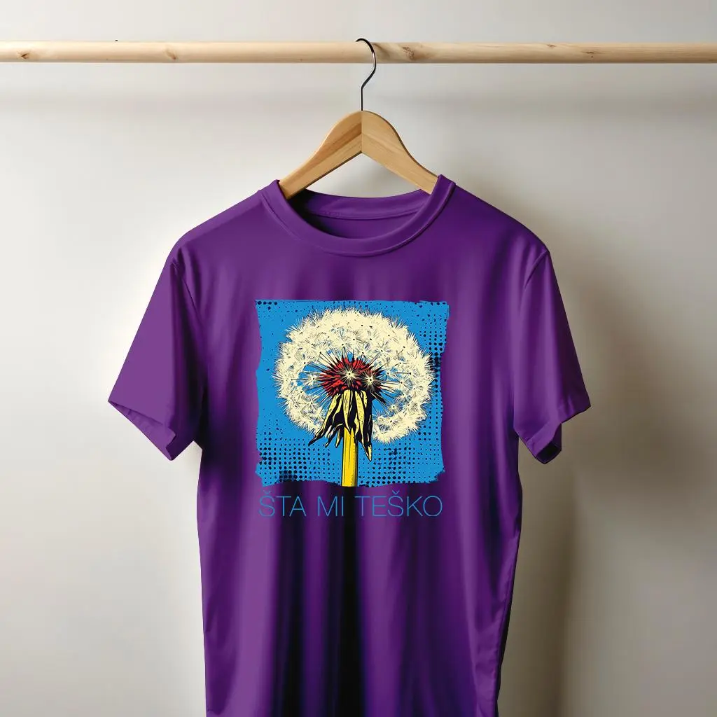 Camiseta Majica sa štampanim printom Cam 966A, Muška, Patlidžan