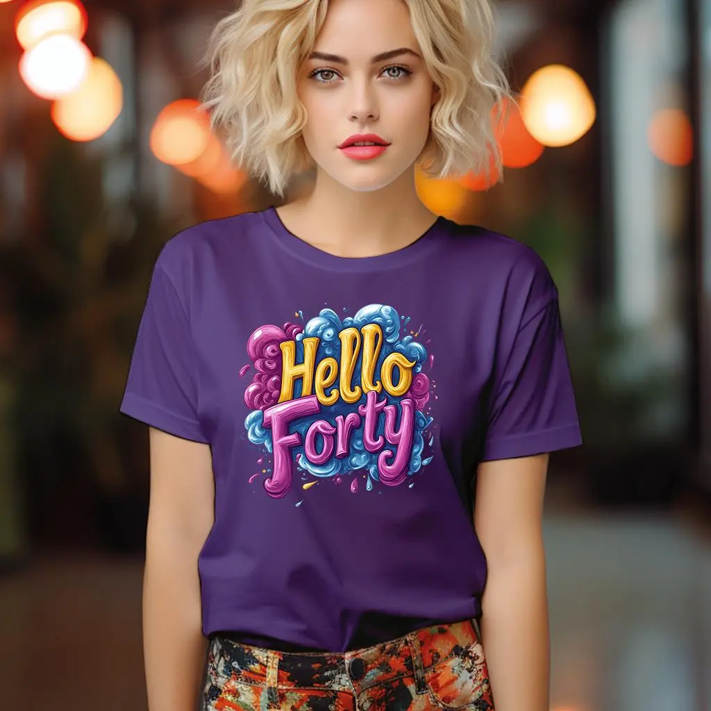 Camiseta Majica sa štampanim printom Cam 903, Ženska, Patlidžan