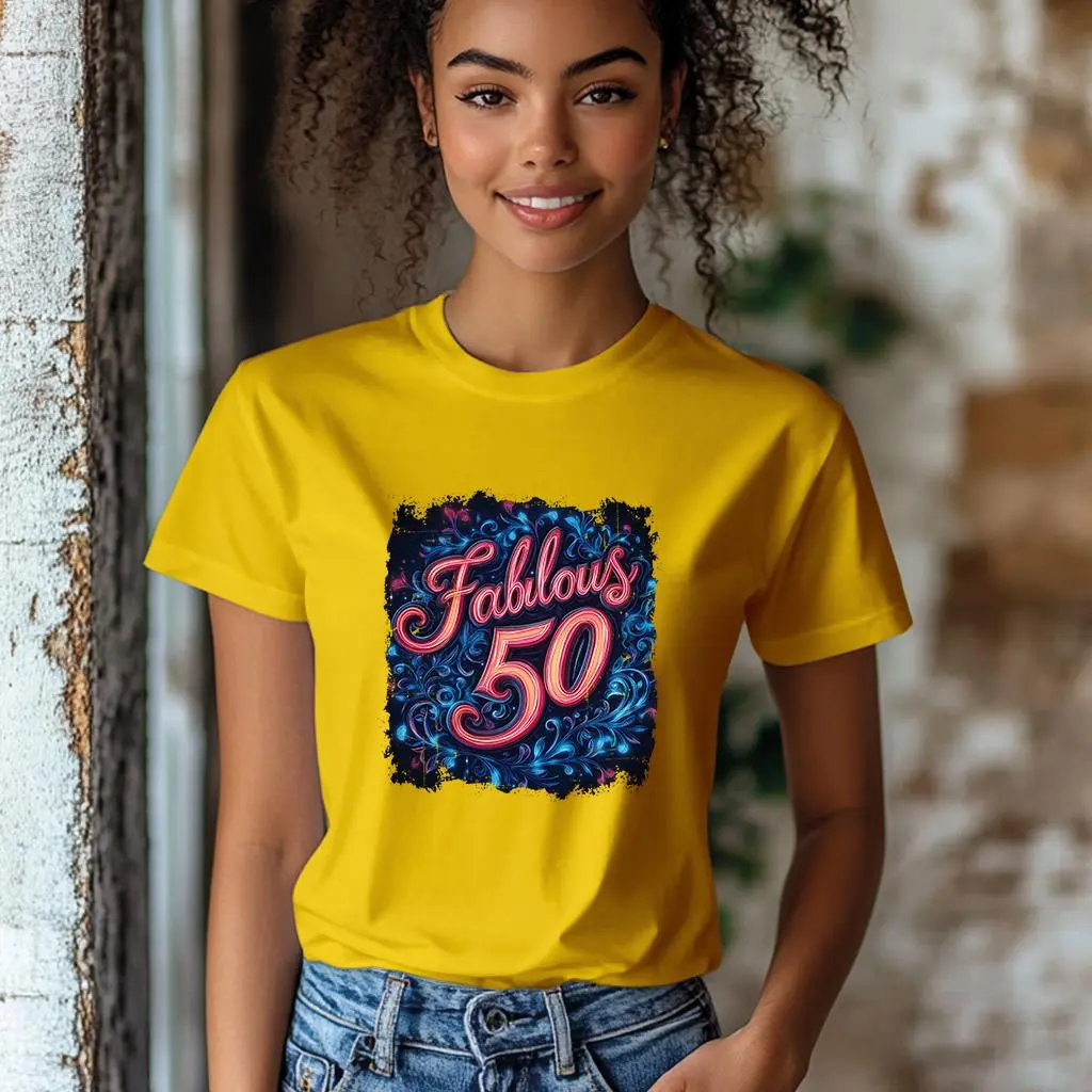 Camiseta Majica sa štampanim printom Cam 908, Ženska, Zlatne boje