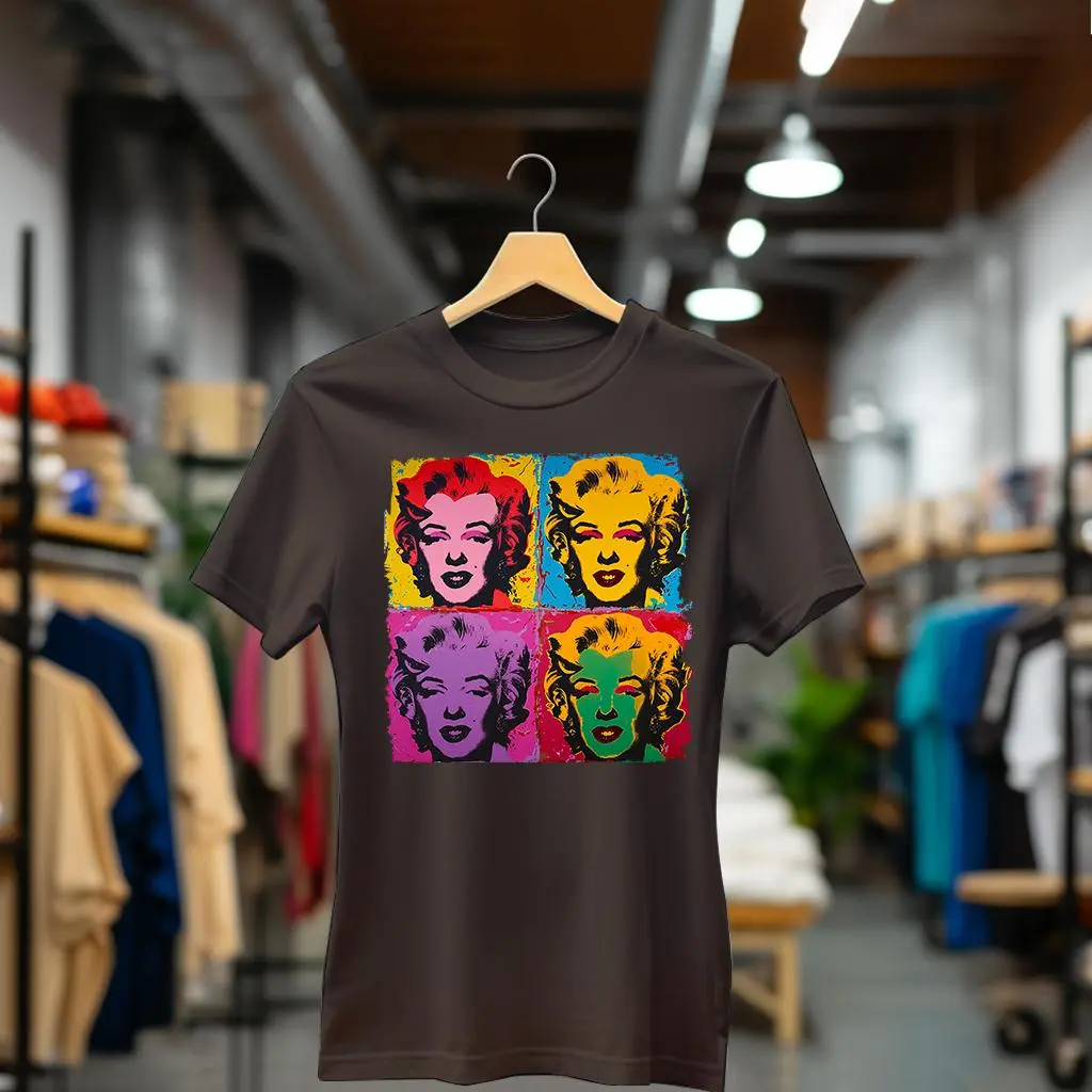 Camiseta Majica sa štampanim printom Cam 857, Ženska, Čokolada