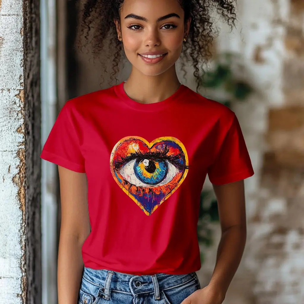 Camiseta Majica sa štampanim printom Cam 862, Ženska, Crvena