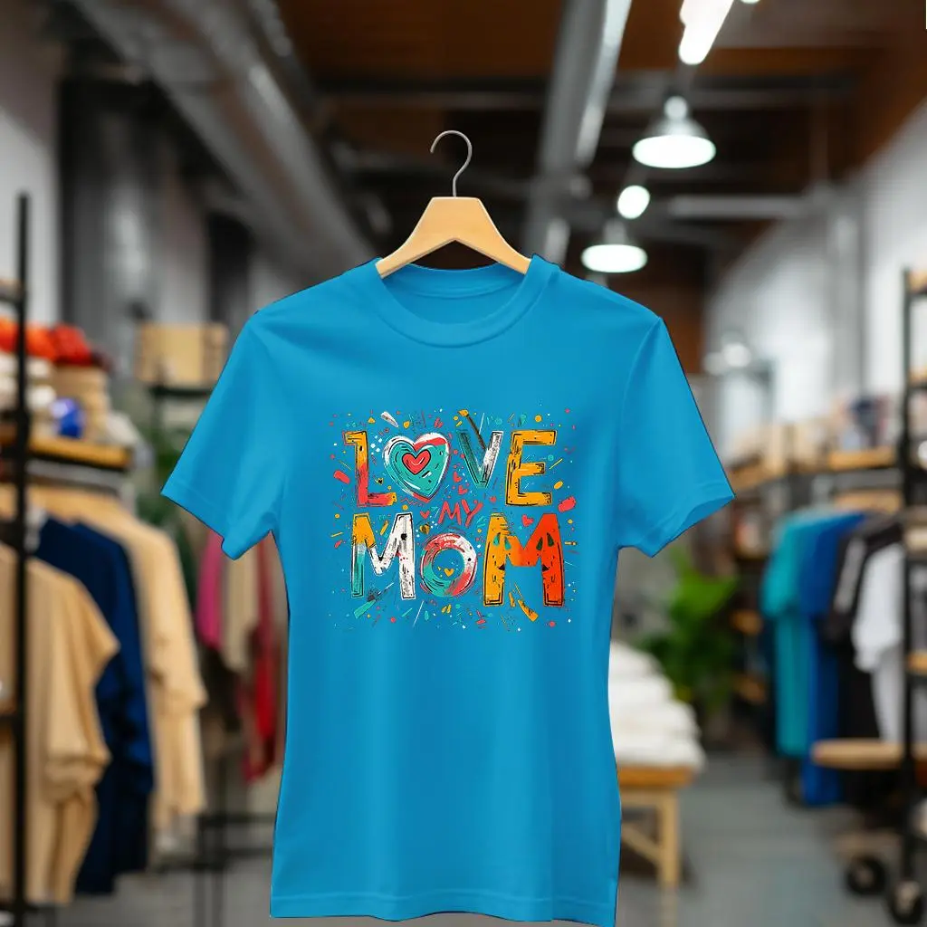 Camiseta Majica sa štampanim printom Cam 869, Ženska, Akva