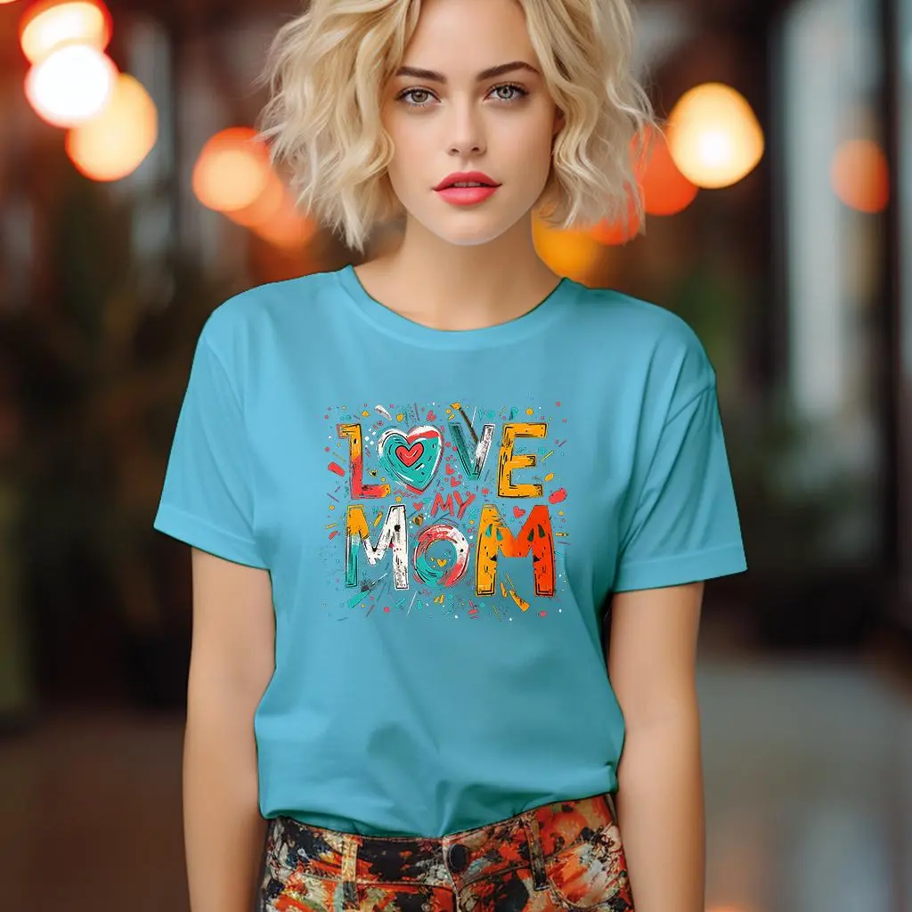 Camiseta Majica sa štampanim printom Cam 869, Ženska, Akvamarin