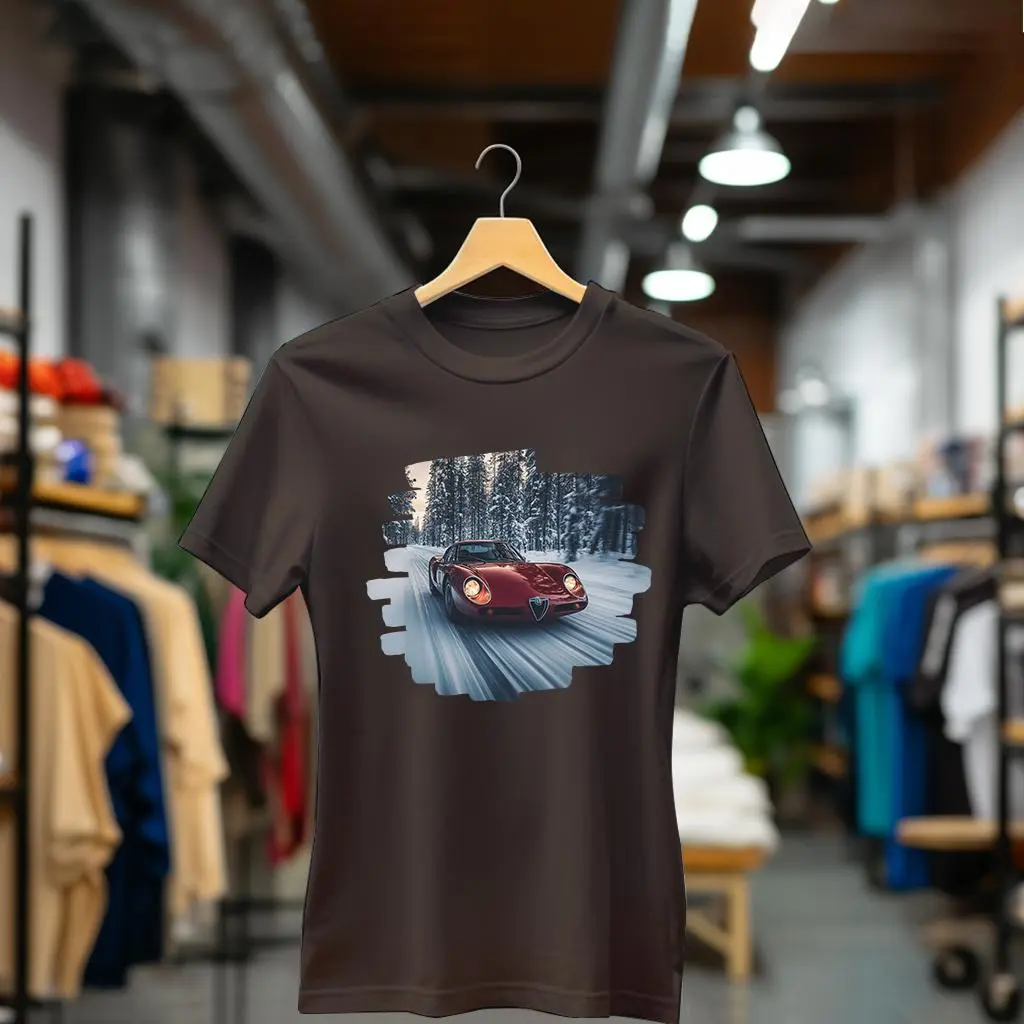 Camiseta Majica sa štampanim printom Cam 847, Ženska, Čokolada