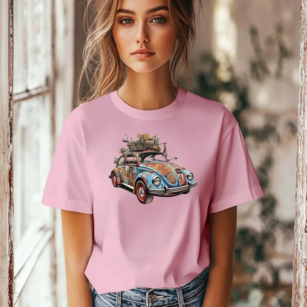 Camiseta Majica sa štampanim printom Cam 848, Ženska, Roze