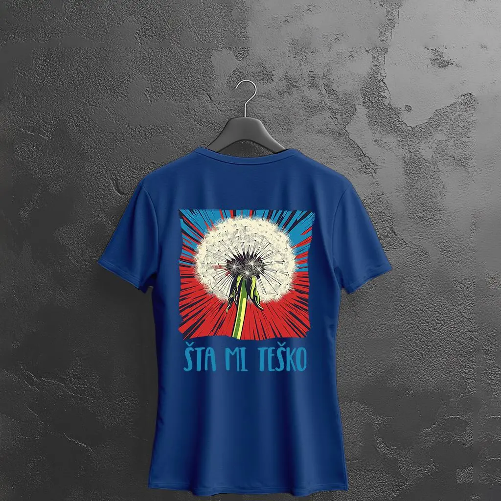 Camiseta Majica sa štampanim printom Cam 965B, Ženska, Borovnica