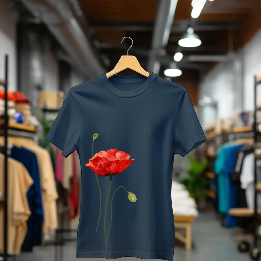 Camiseta Majica sa štampanim printom Cam 990, Ženska, Teget