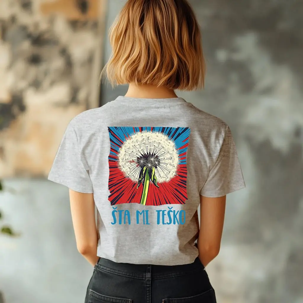 Camiseta Majica sa štampanim printom Cam 965B, Ženska, Hrom