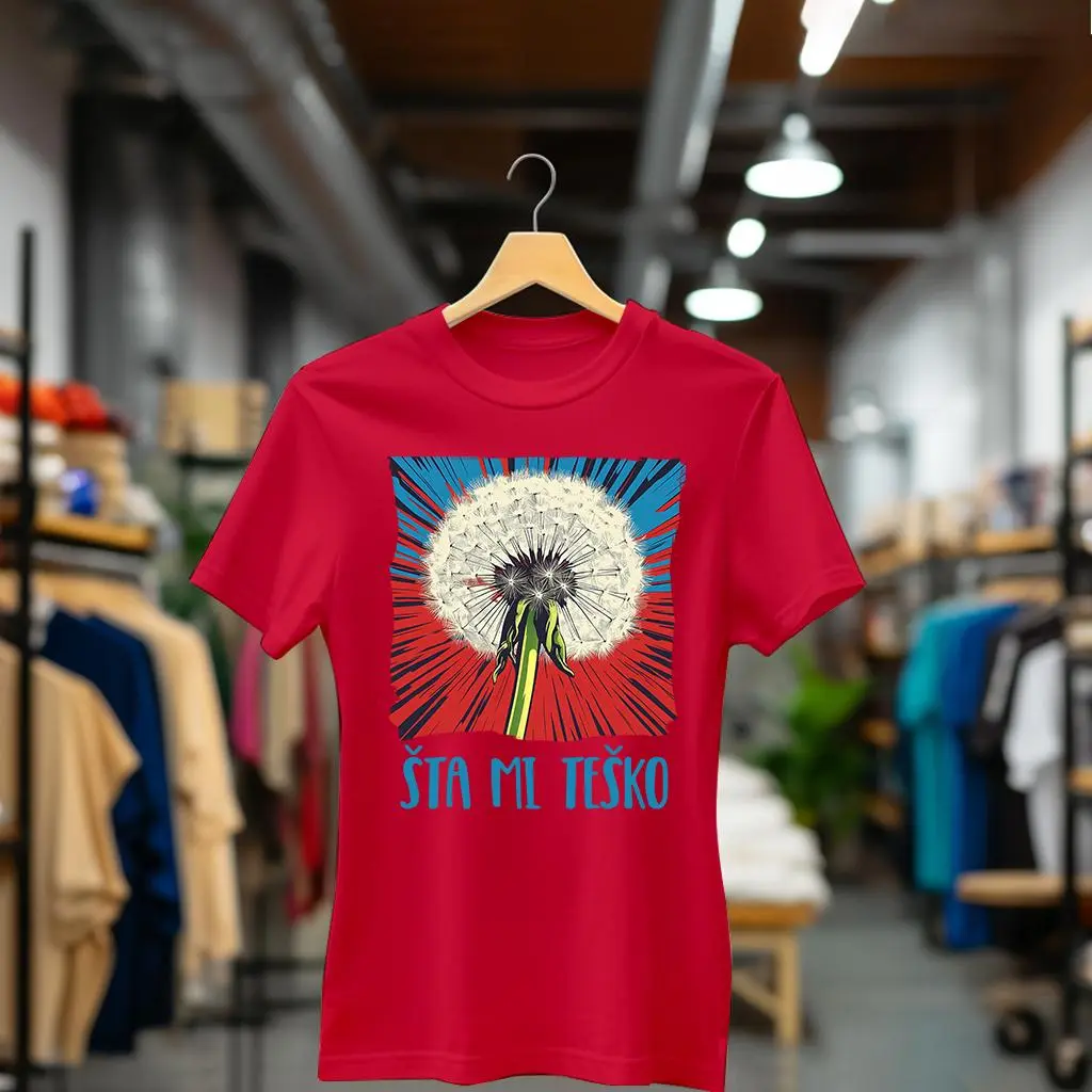 Camiseta Majica sa štampanim printom Cam 965A, Ženska, Crvena
