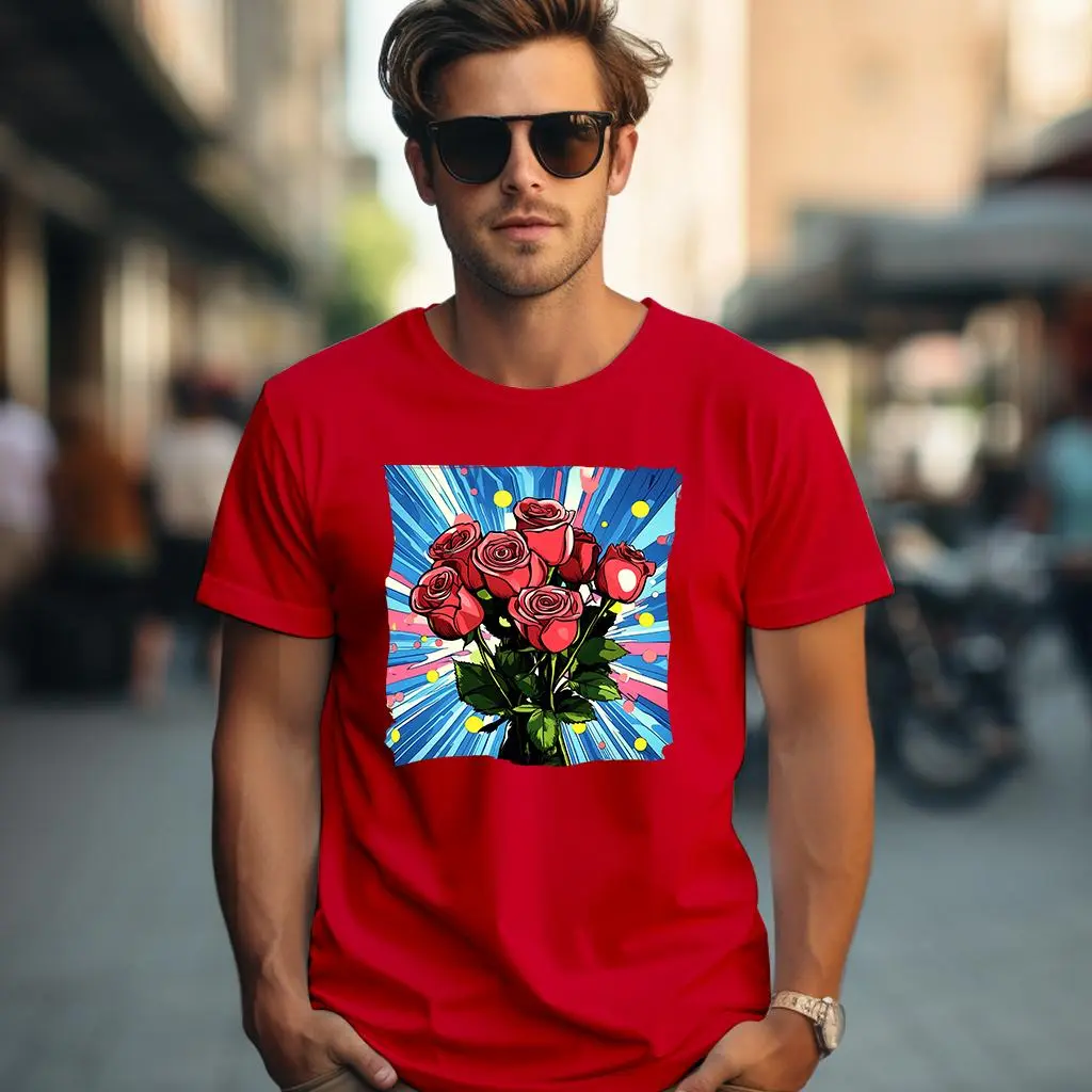 Camiseta Majica sa štampanim printom Cam 945, Ženska, Crvena