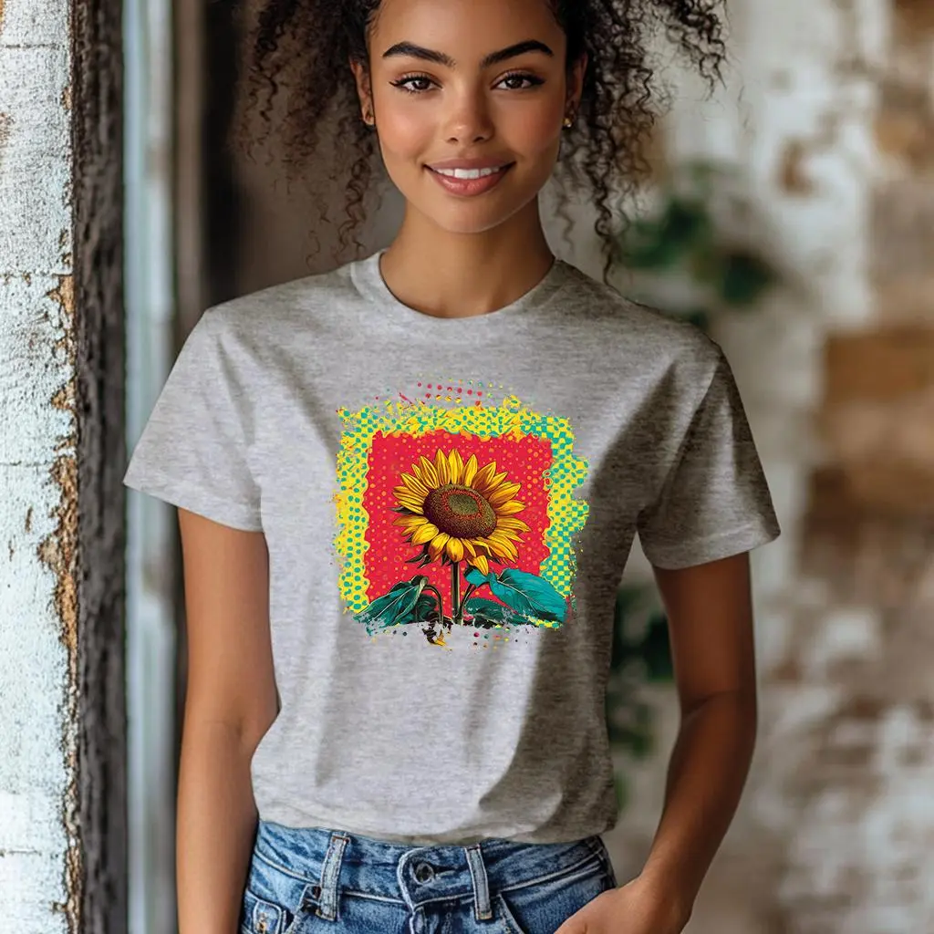 Camiseta Majica sa štampanim printom Cam 949, Ženska, Kalaj
