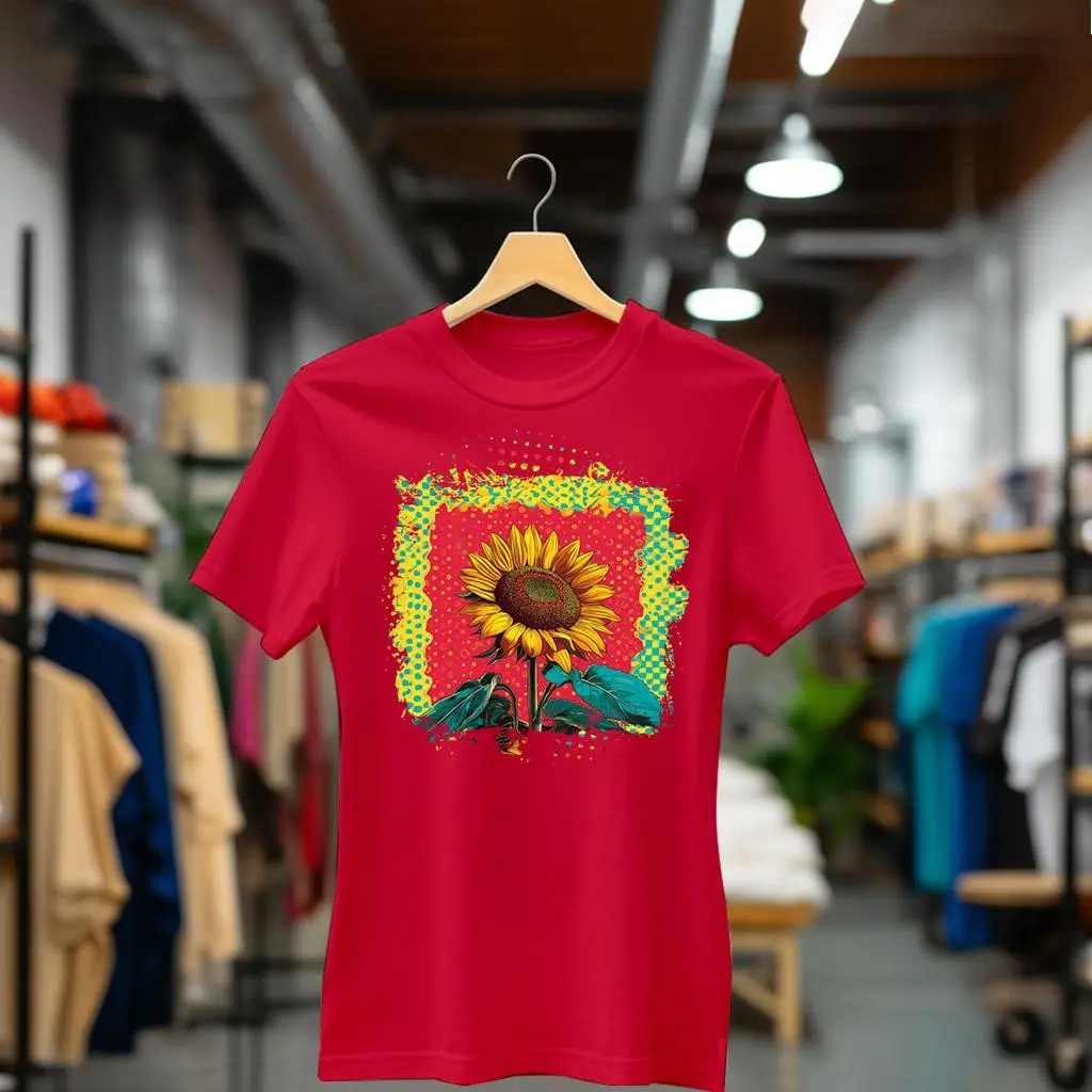 Camiseta Majica sa štampanim printom Cam 949, Ženska, Crvena