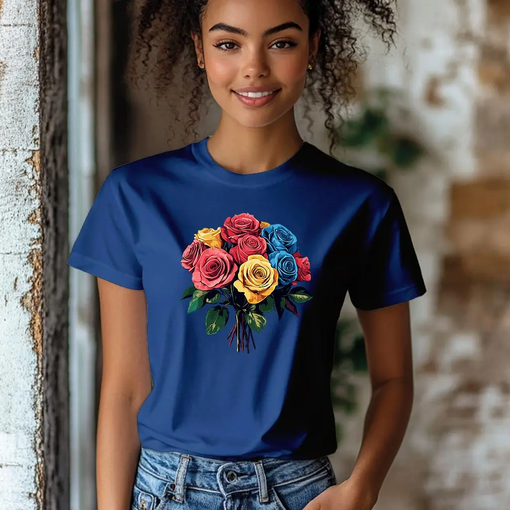 Camiseta Majica sa štampanim printom Cam 943, Ženska, Borovnica
