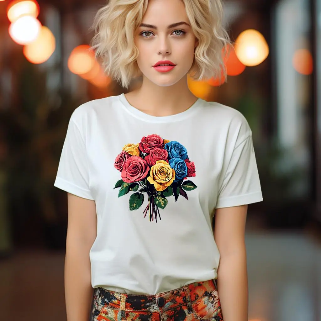 Camiseta Majica sa štampanim printom Cam 943, Ženska, Bela
