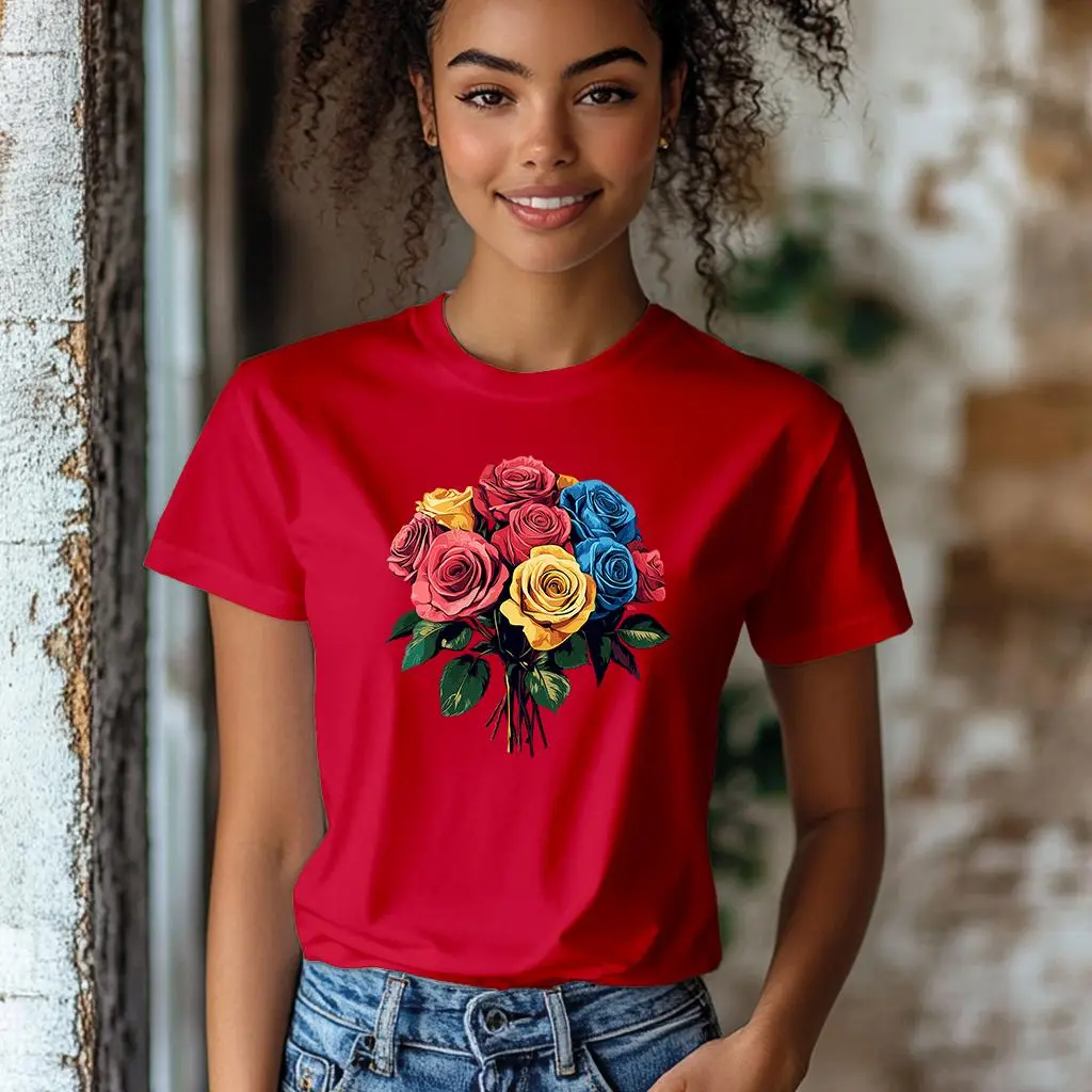 Camiseta Majica sa štampanim printom Cam 943, Ženska, Crvena