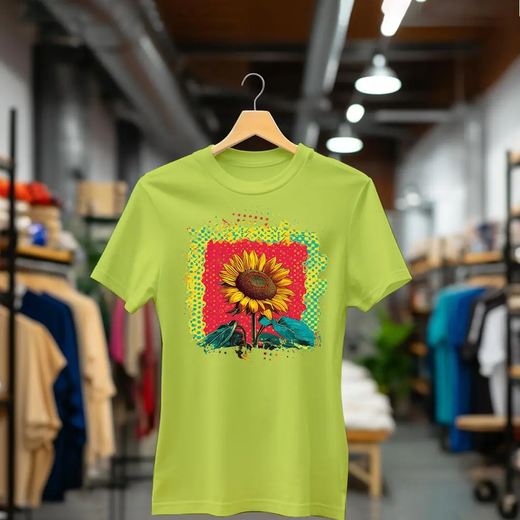 Camiseta Majica sa štampanim printom Cam 949, Ženska, Limeta