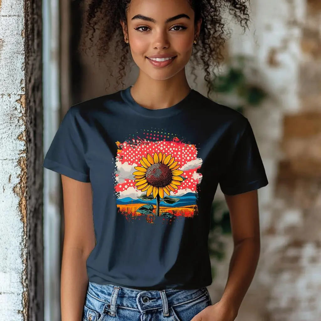 Camiseta Majica sa štampanim printom Cam 950, Ženska, Teget