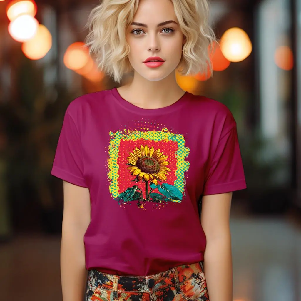 Camiseta Majica sa štampanim printom Cam 949, Ženska, Ružičasta