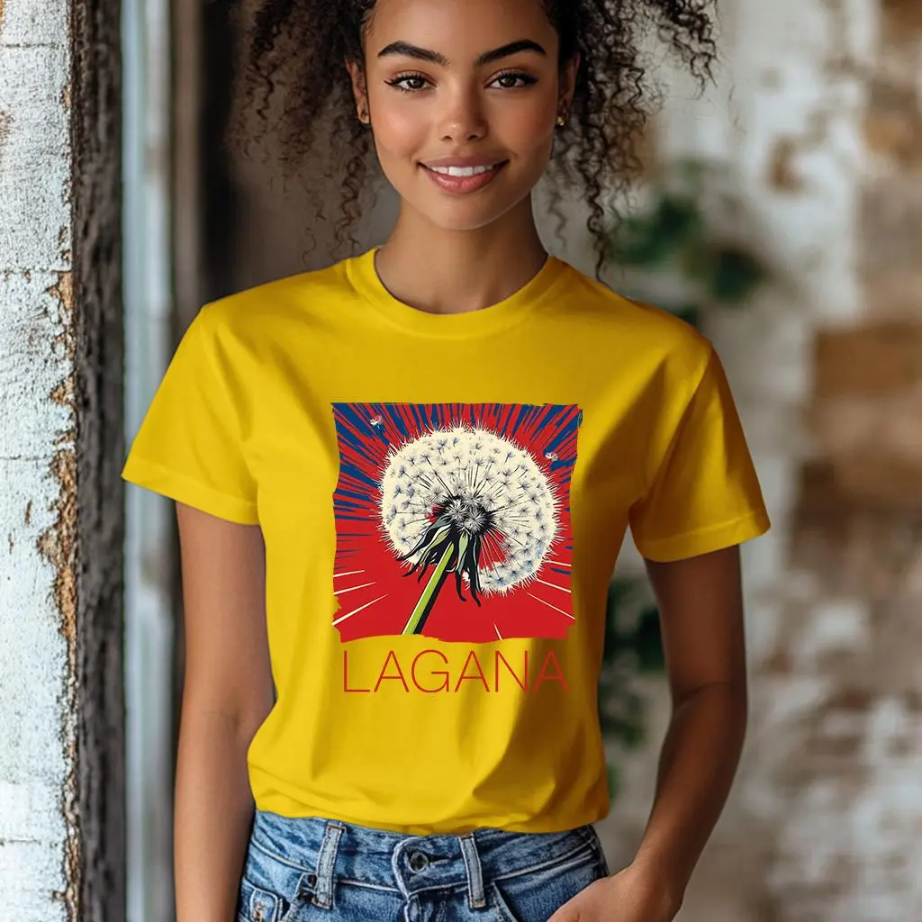 Camiseta Majica sa štampanim printom Cam 966A, Ženska, Zlatne boje