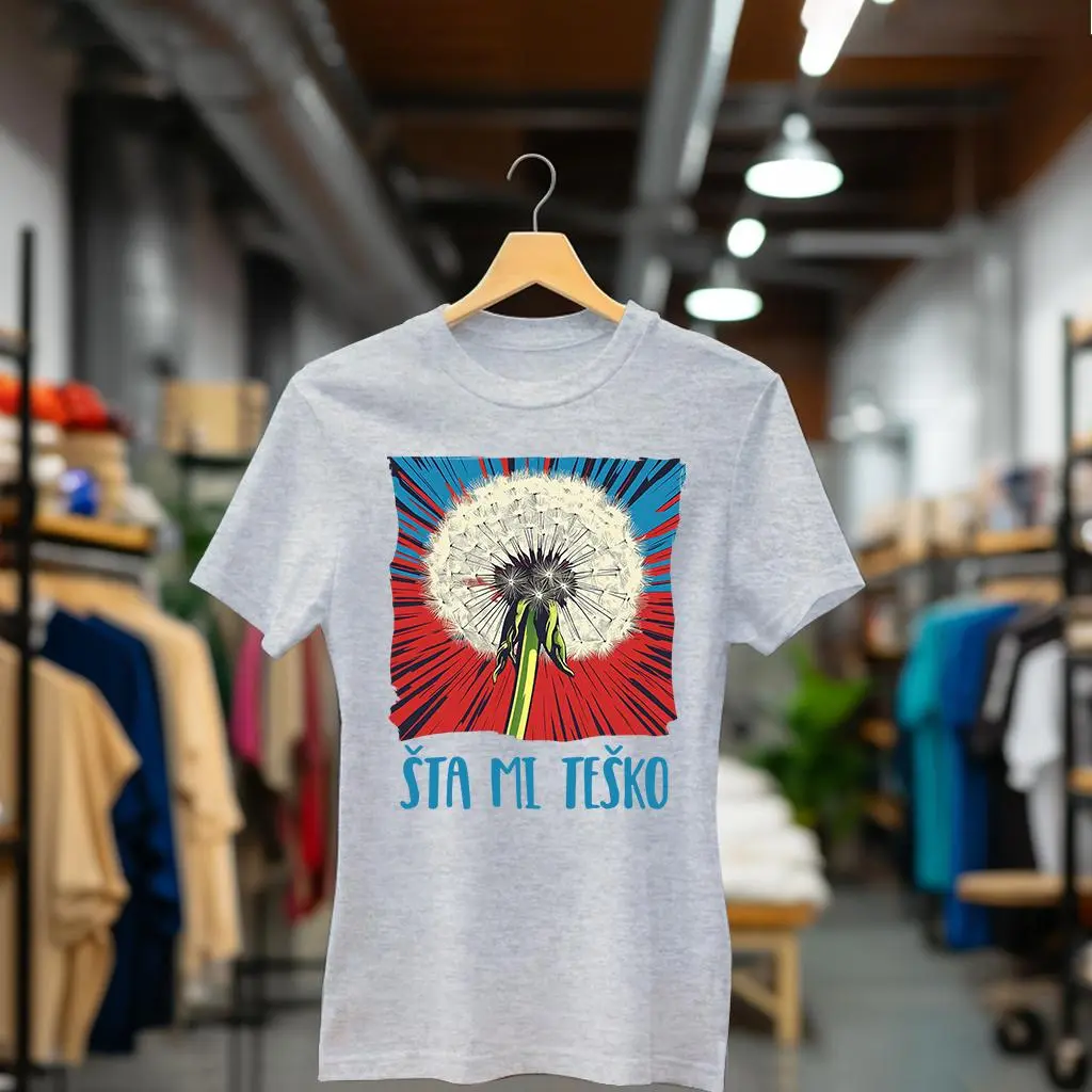 Camiseta Majica sa štampanim printom Cam 965A, Ženska, Hrom