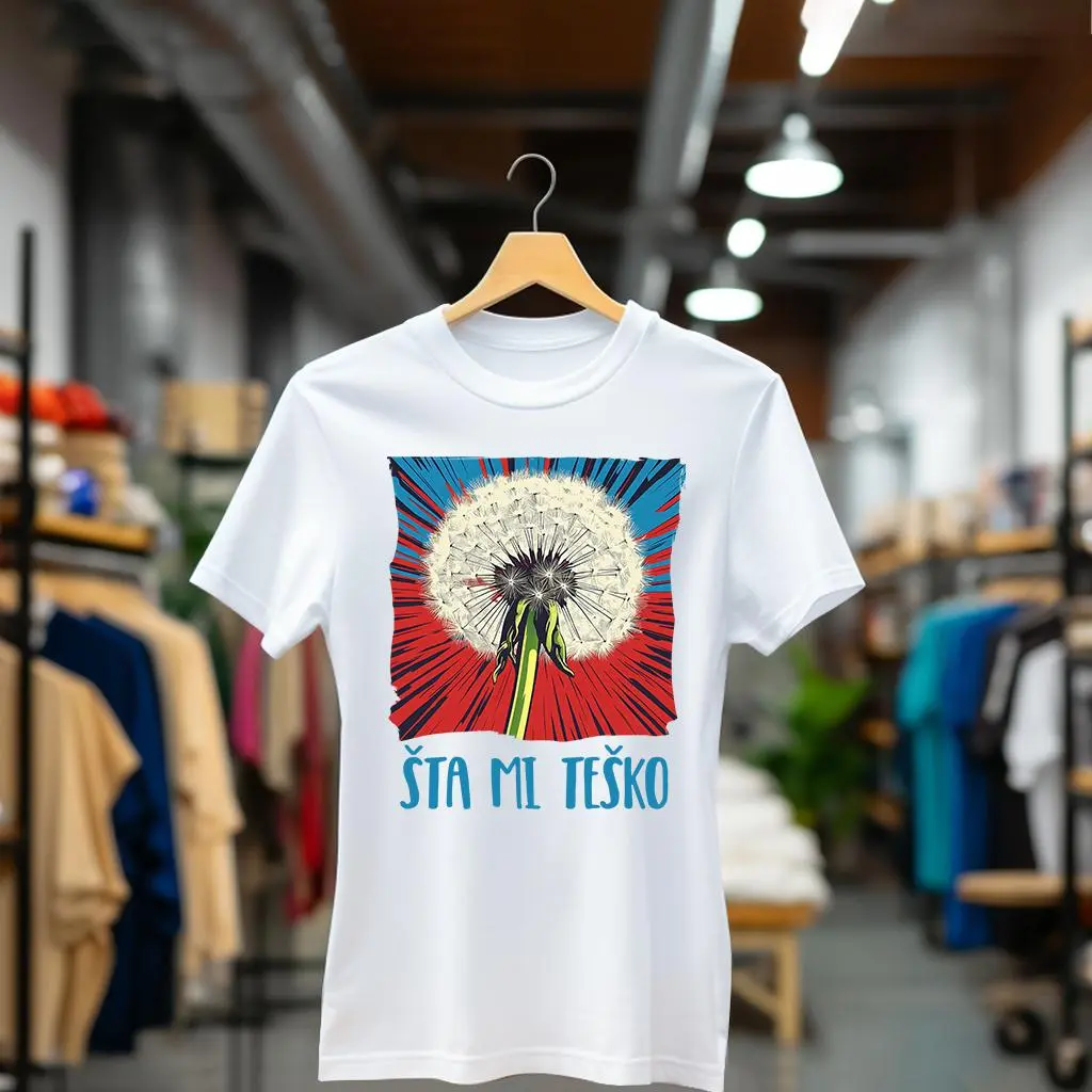 Camiseta Majica sa štampanim printom Cam 965A, Ženska, Bela