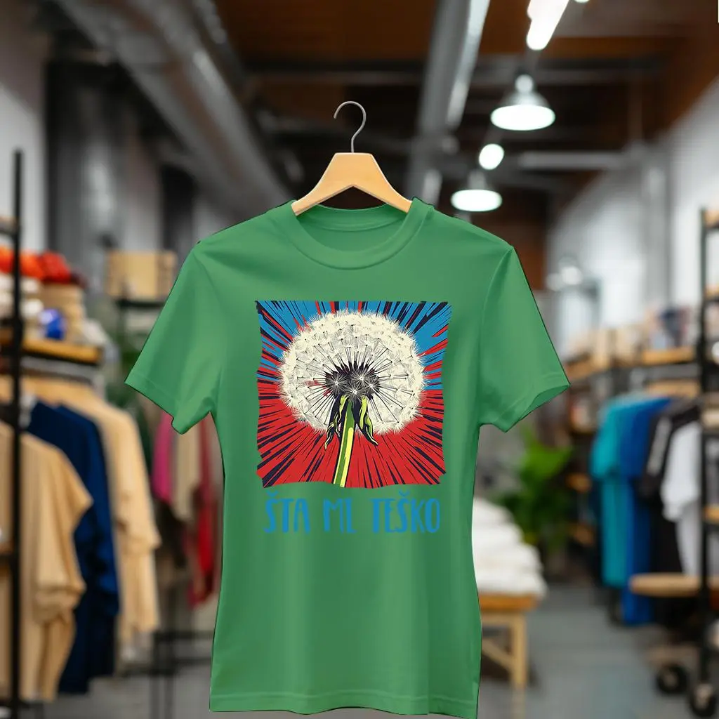 Camiseta Majica sa štampanim printom Cam 965A, Ženska, Zelena
