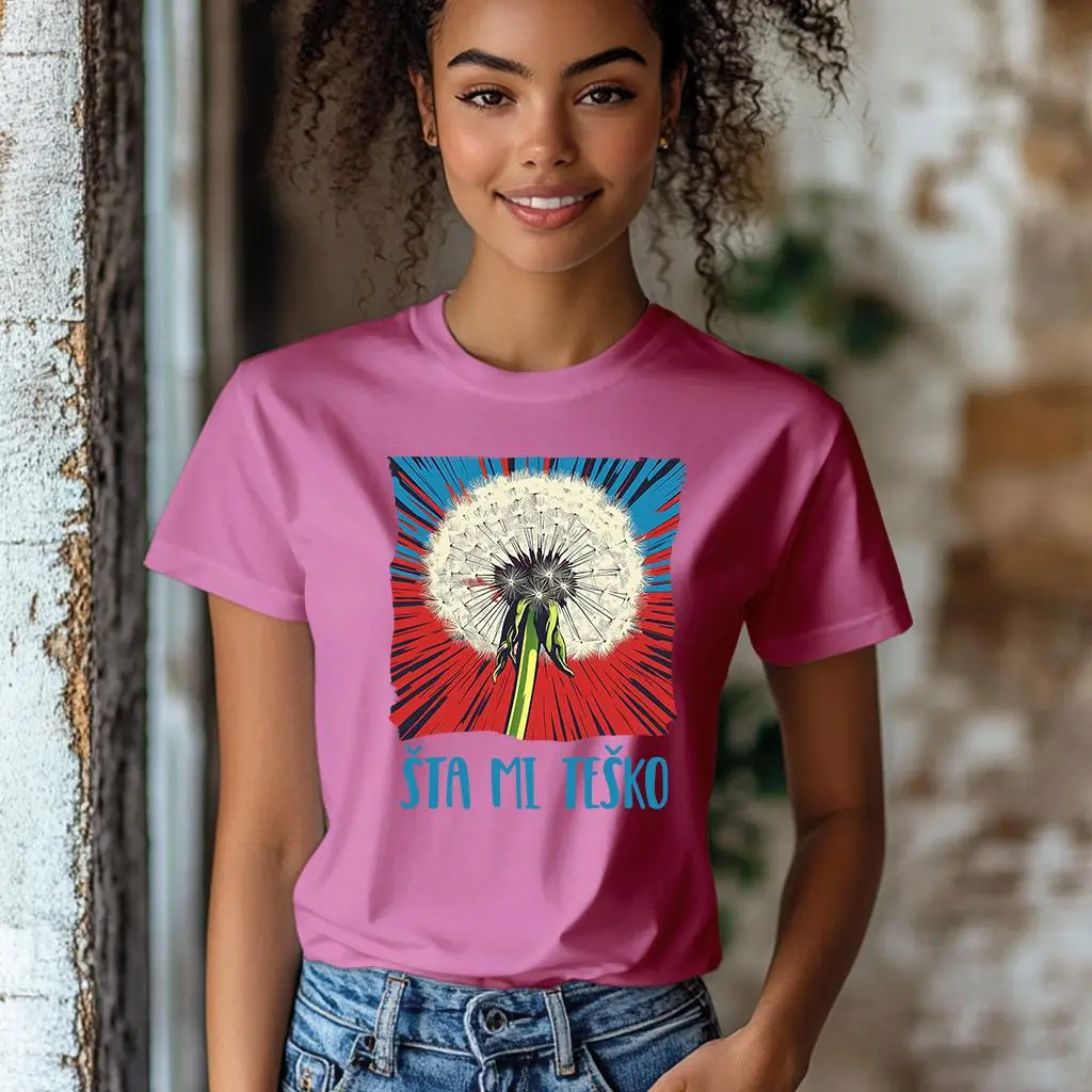 Camiseta Majica sa štampanim printom Cam 965A, Ženska, Orhideja