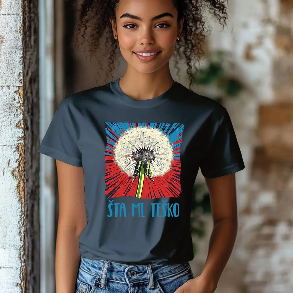 Camiseta Majica sa štampanim printom Cam 965A, Ženska, Siva