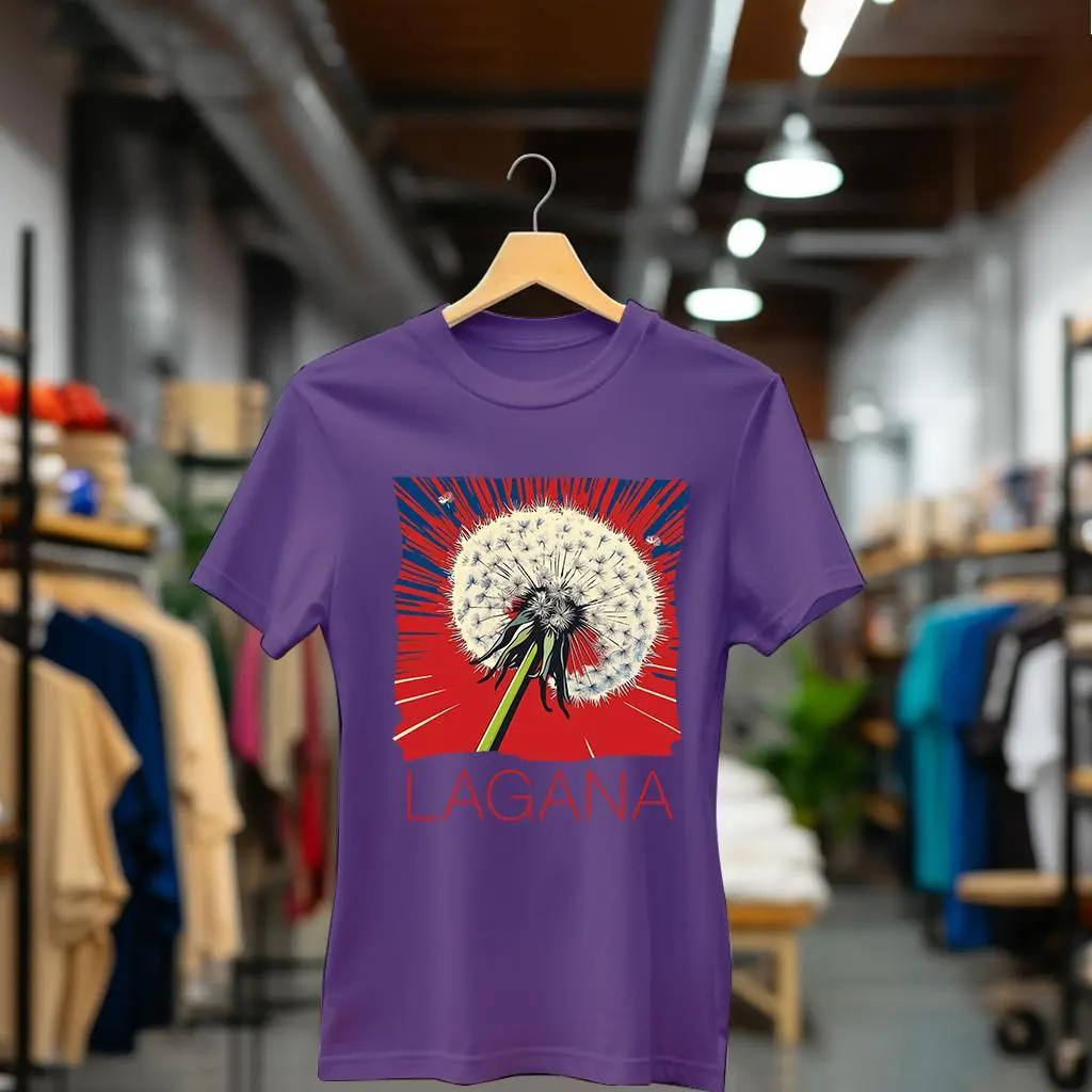 Camiseta Majica sa štampanim printom Cam 966A, Ženska, Patlidžan