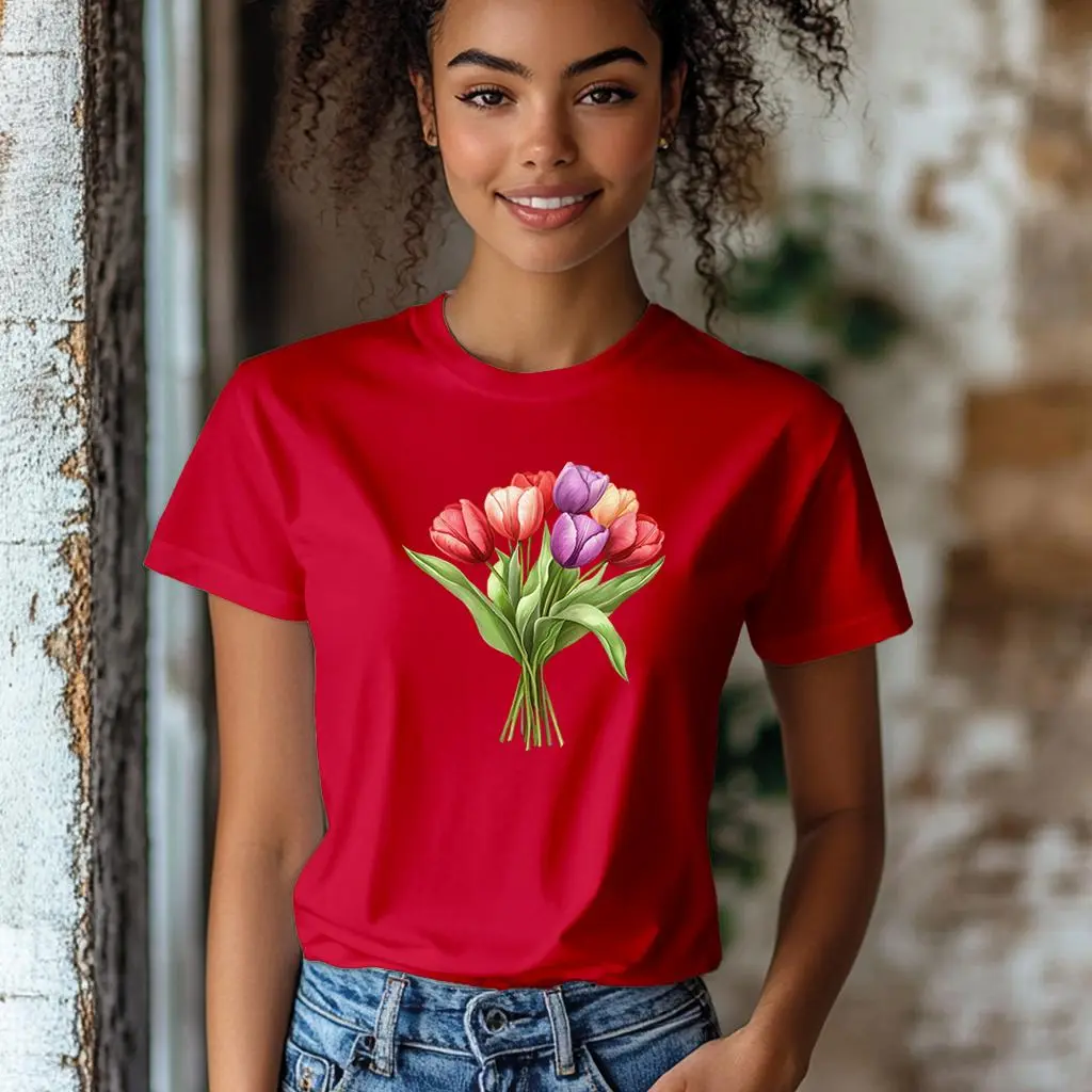 Camiseta Majica sa štampanim printom Cam 957, Ženska, Crvena