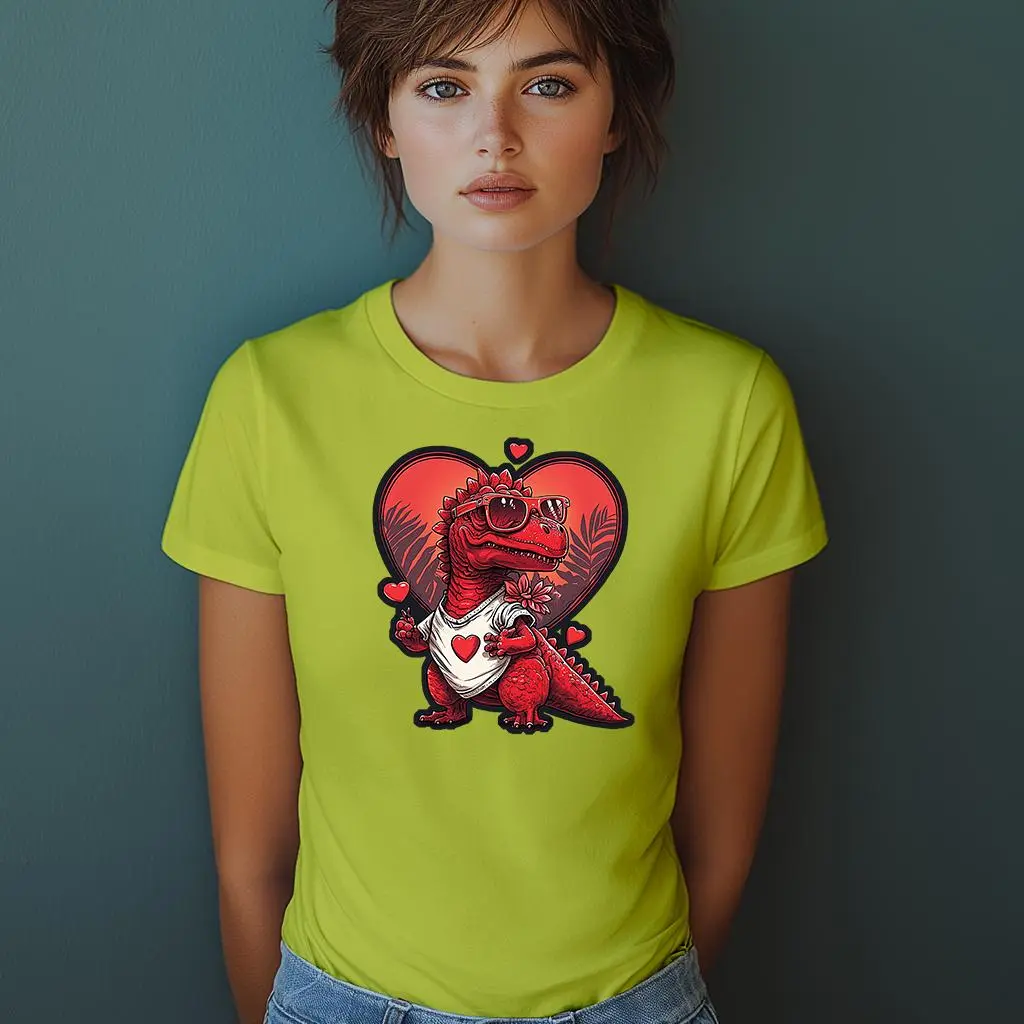 Camiseta Majica sa štampanim printom Cam 876, Ženska, Limeta