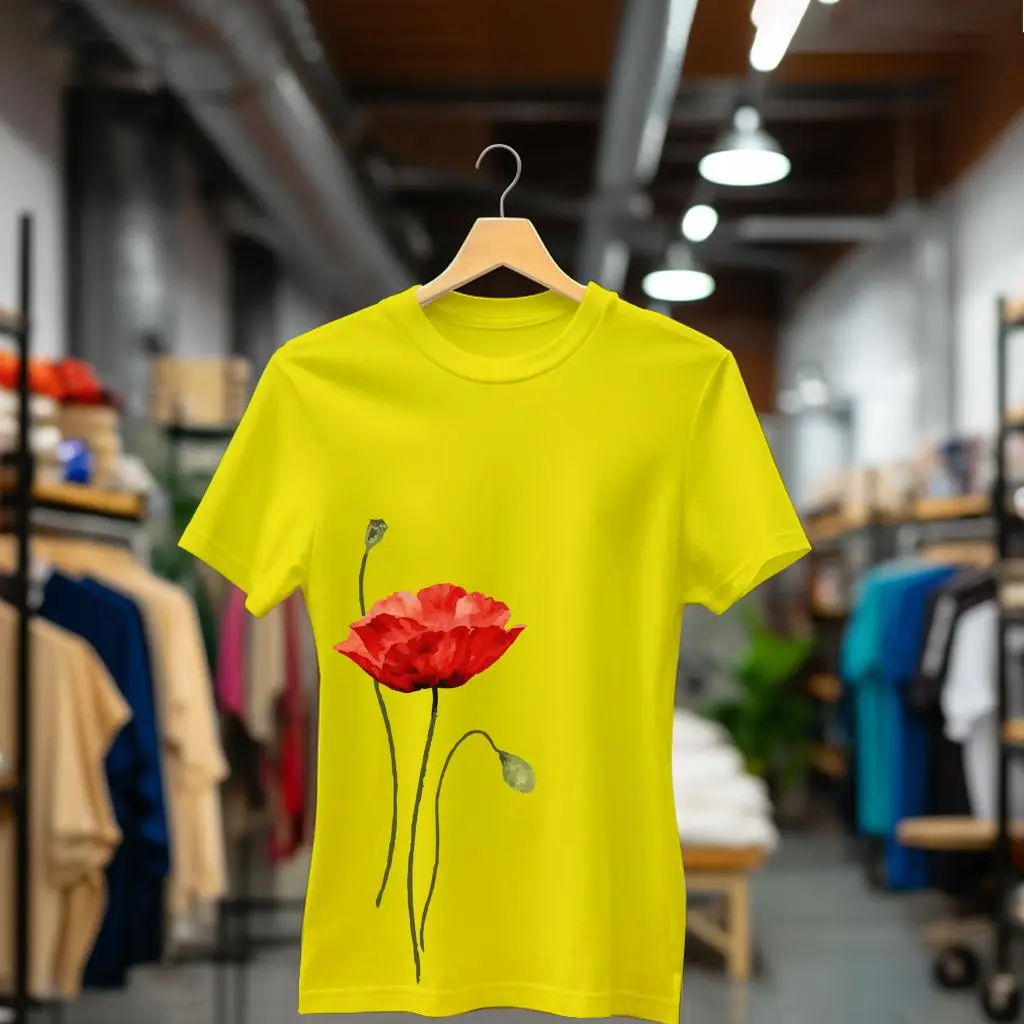 Camiseta Majica sa štampanim printom Cam 990, Ženska, Žuta