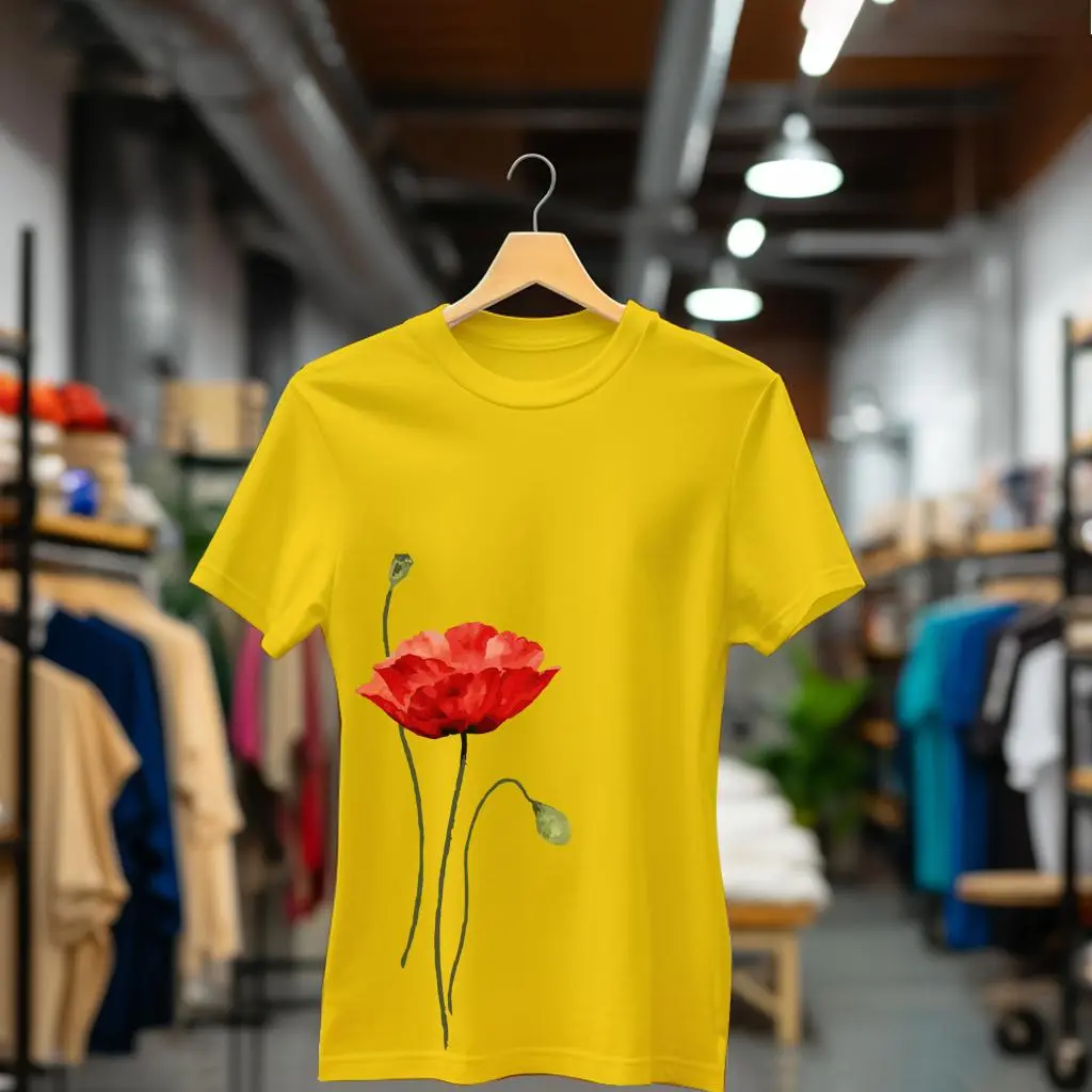 Camiseta Majica sa štampanim printom Cam 990, Ženska, Zlatne boje