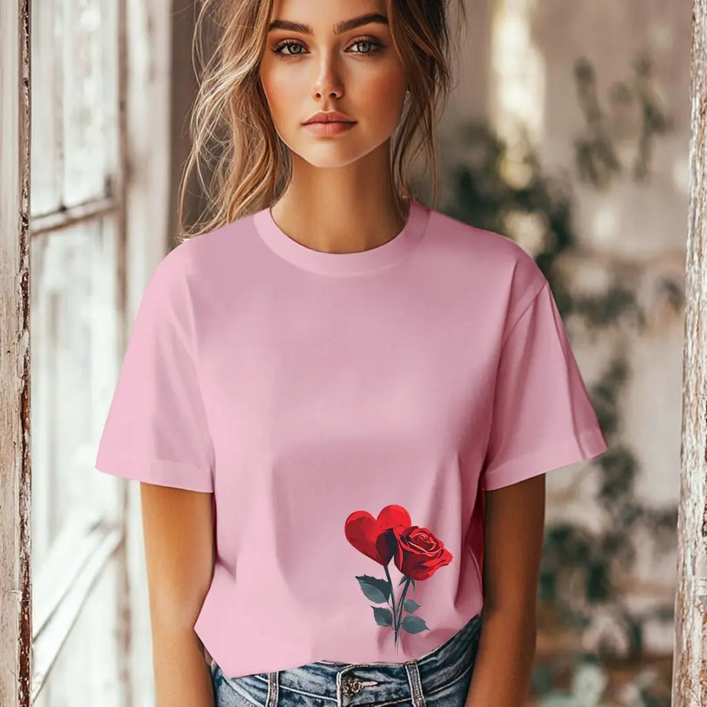 Camiseta Majica sa štampanim printom Cam 880, Ženska, Roze