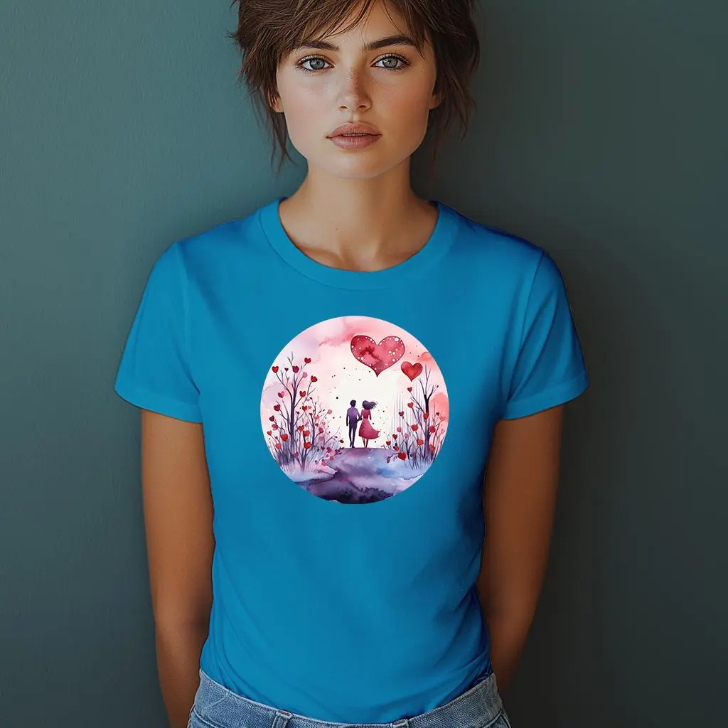 Camiseta Majica sa štampanim printom Cam 881, Ženska, Akva