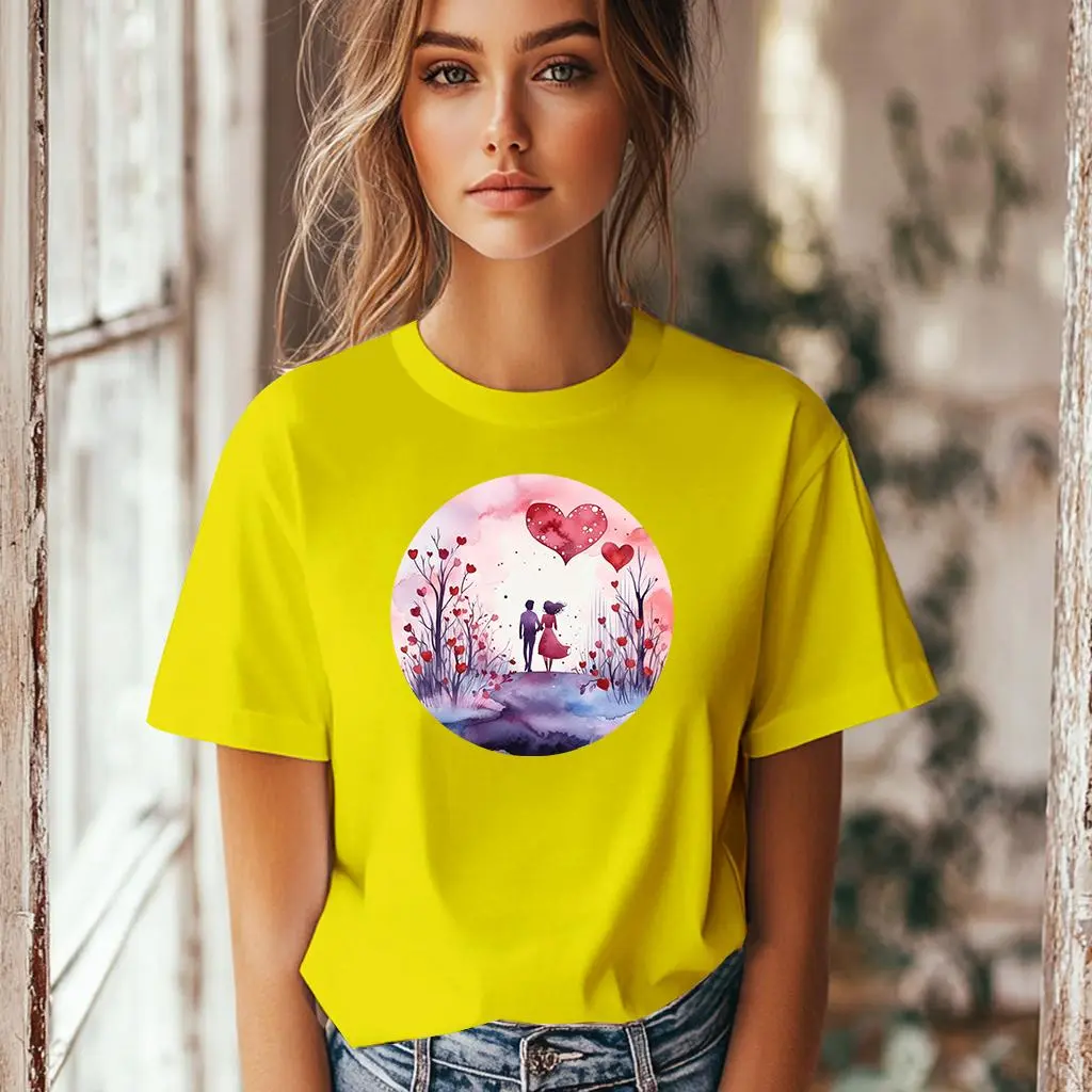 Camiseta Majica sa štampanim printom Cam 881, Ženska, Žuta