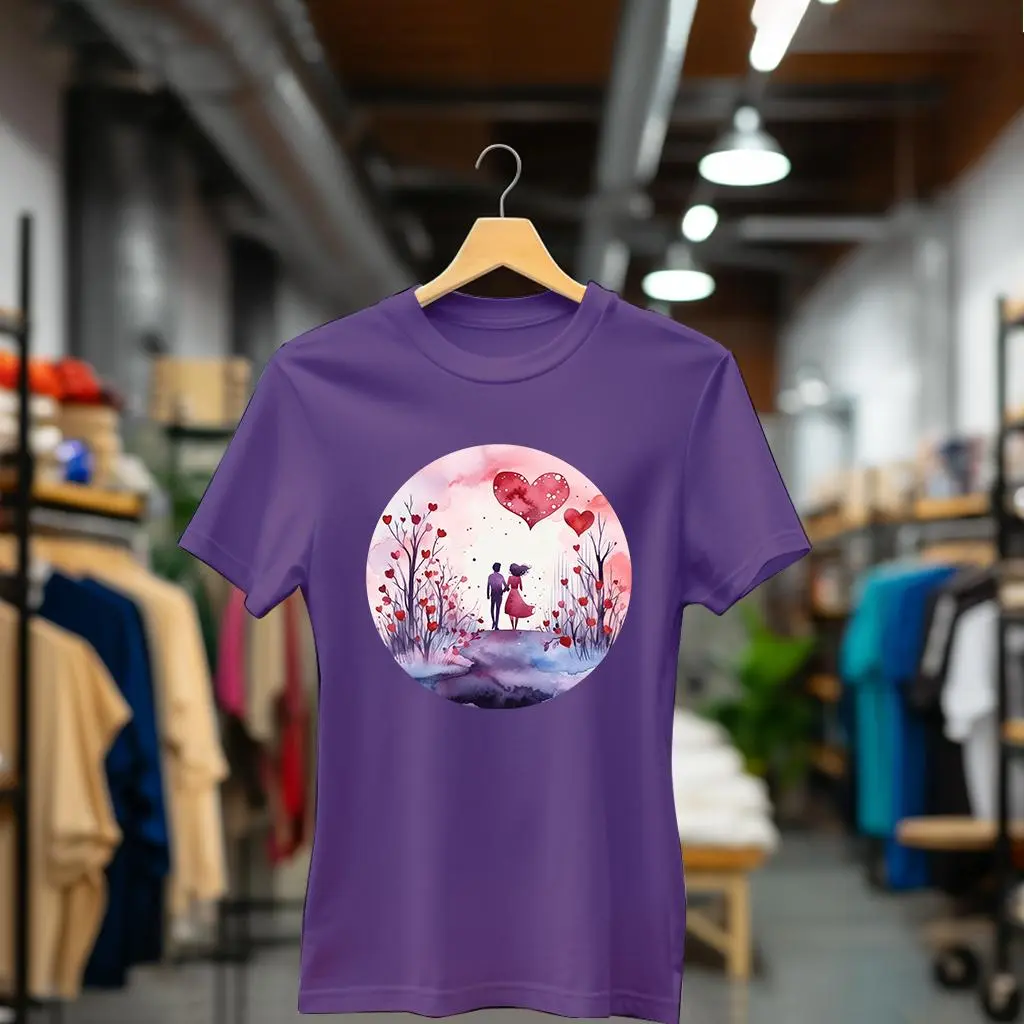 Camiseta Majica sa štampanim printom Cam 881, Ženska, Patlidžan