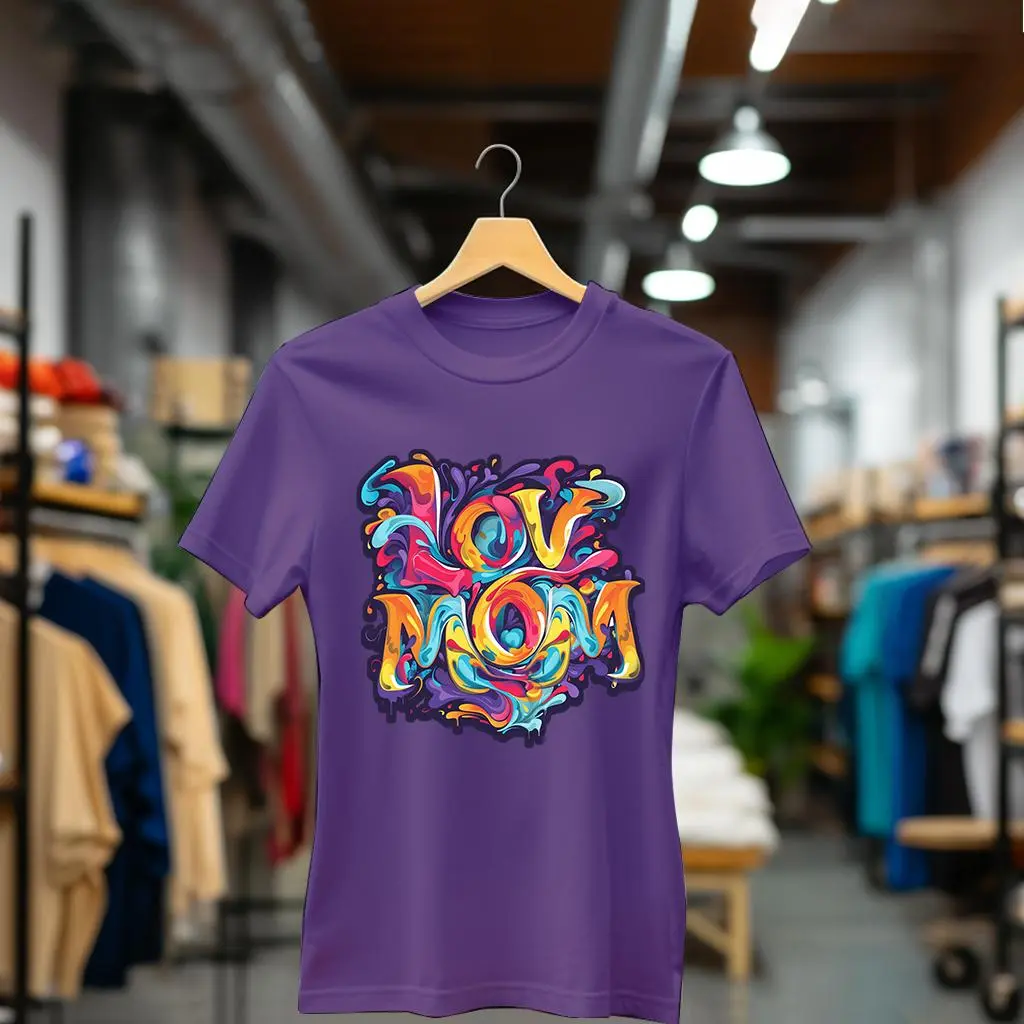Camiseta Majica sa štampanim printom Cam 889, Ženska, Patlidžan