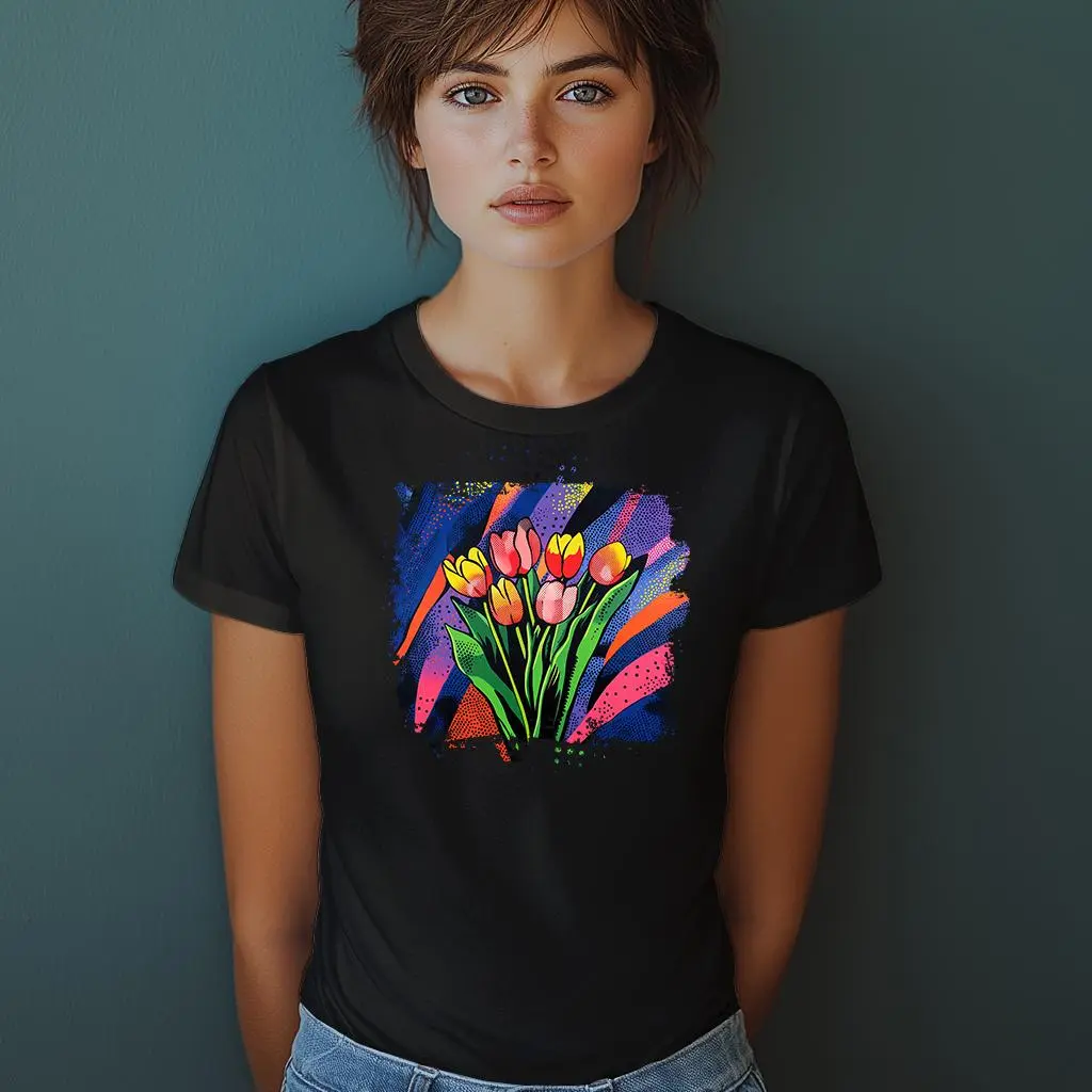 Camiseta Majica sa štampanim printom Cam 958, Ženska, Crna