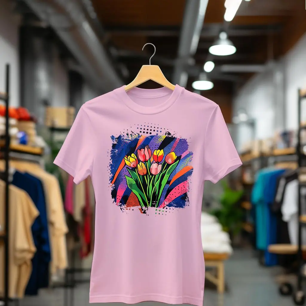 Camiseta Majica sa štampanim printom Cam 958, Ženska, Roze