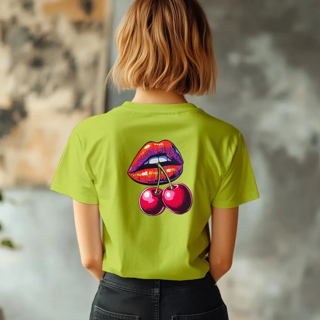 Camiseta Majica sa štampanim printom Cam 914, Ženska, Limeta