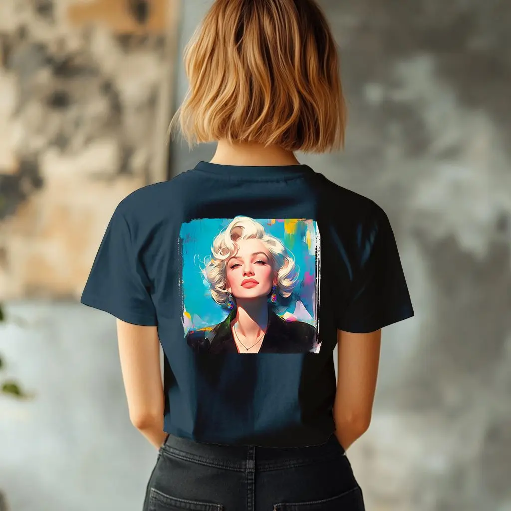 Camiseta Majica sa štampanim printom Cam 894, Ženska, Tamnoplava