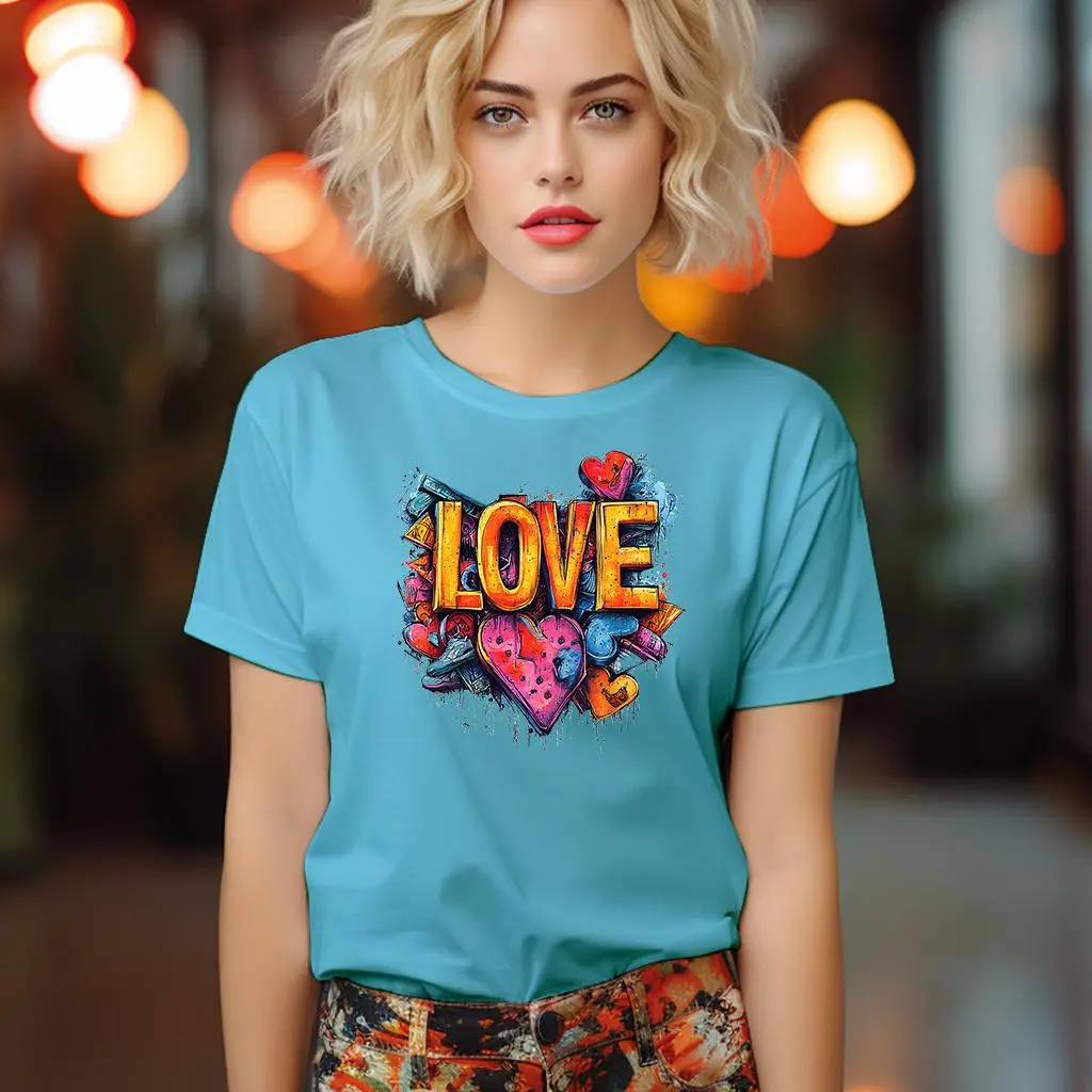 Camiseta Majica sa štampanim printom Cam 870, Ženska, Akvamarin