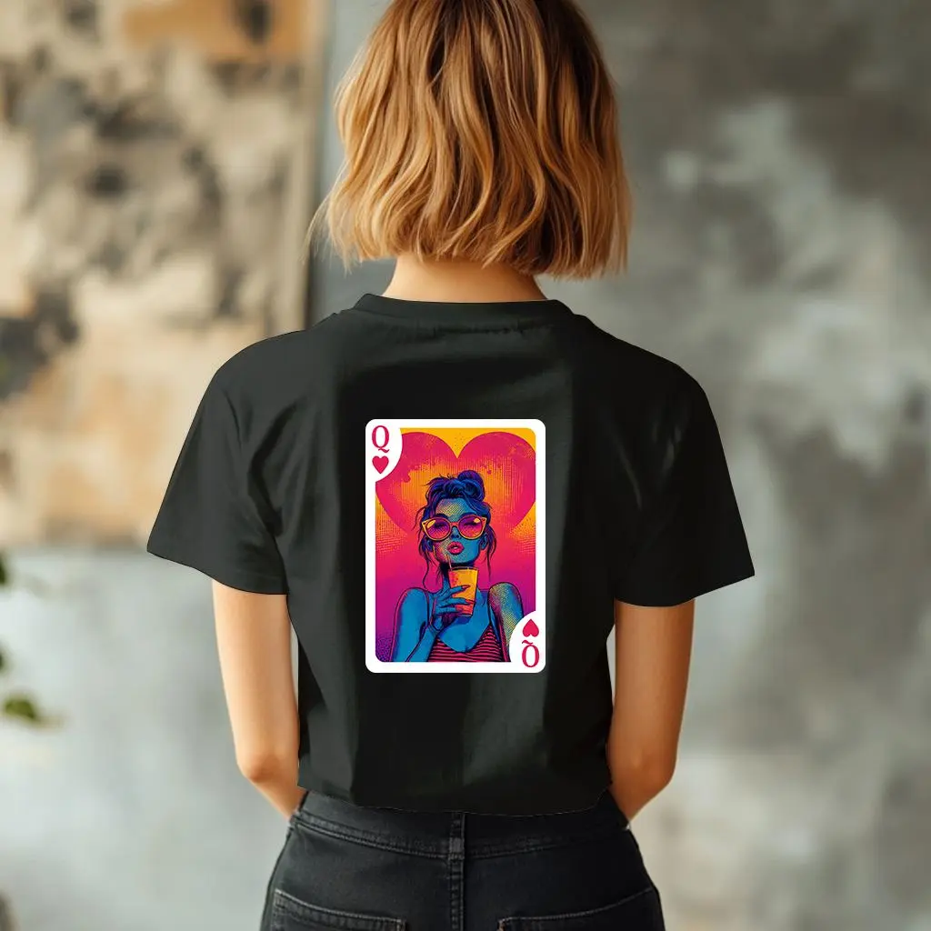Camiseta Majica sa štampanim printom Cam 916, Ženska, Crna