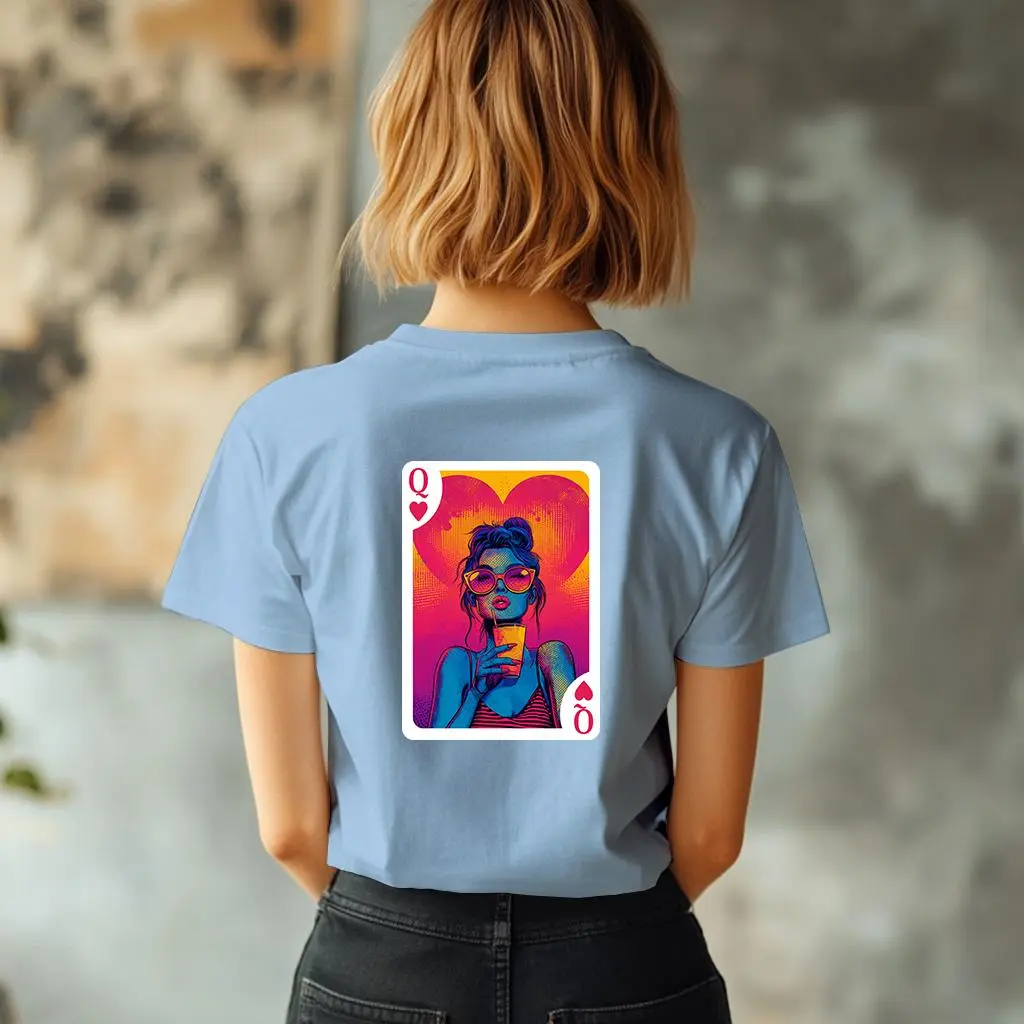 Camiseta Majica sa štampanim printom Cam 916, Ženska, Cijan